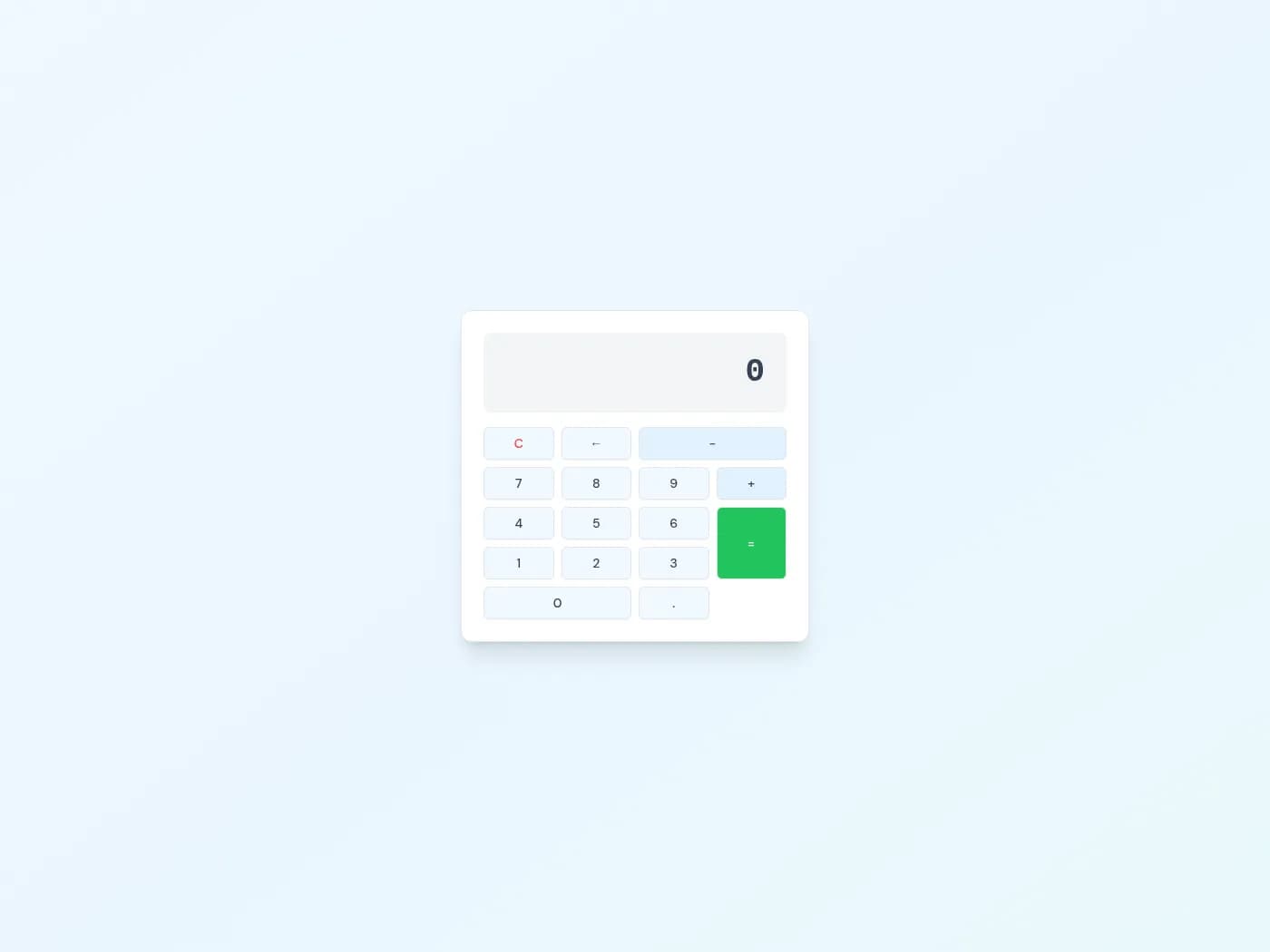 Simple Add & Subtract Calculator