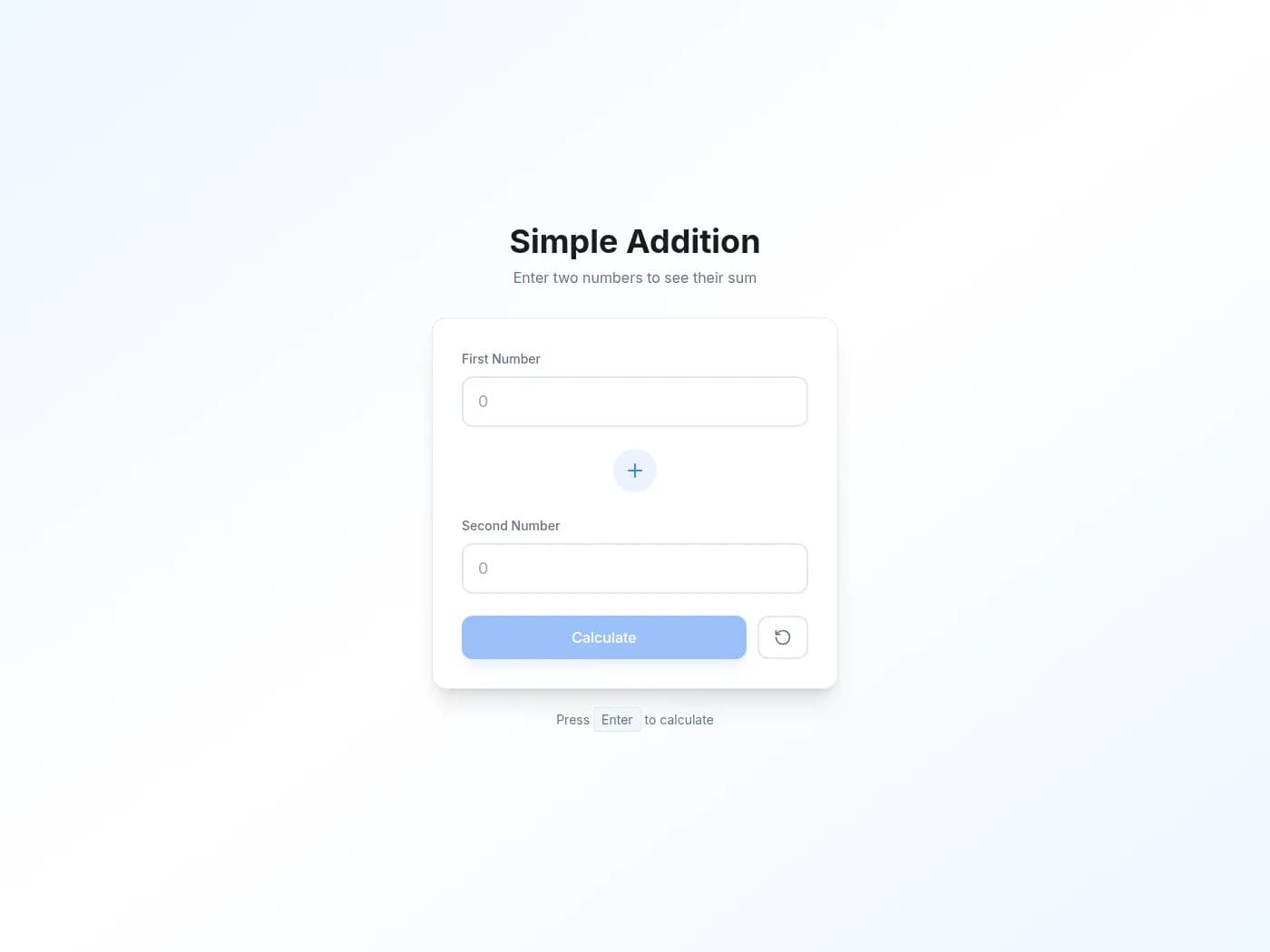Simple Addition Web App