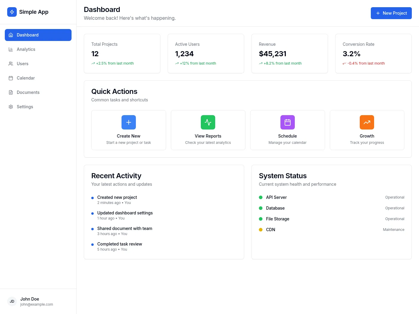 Simple App Starter