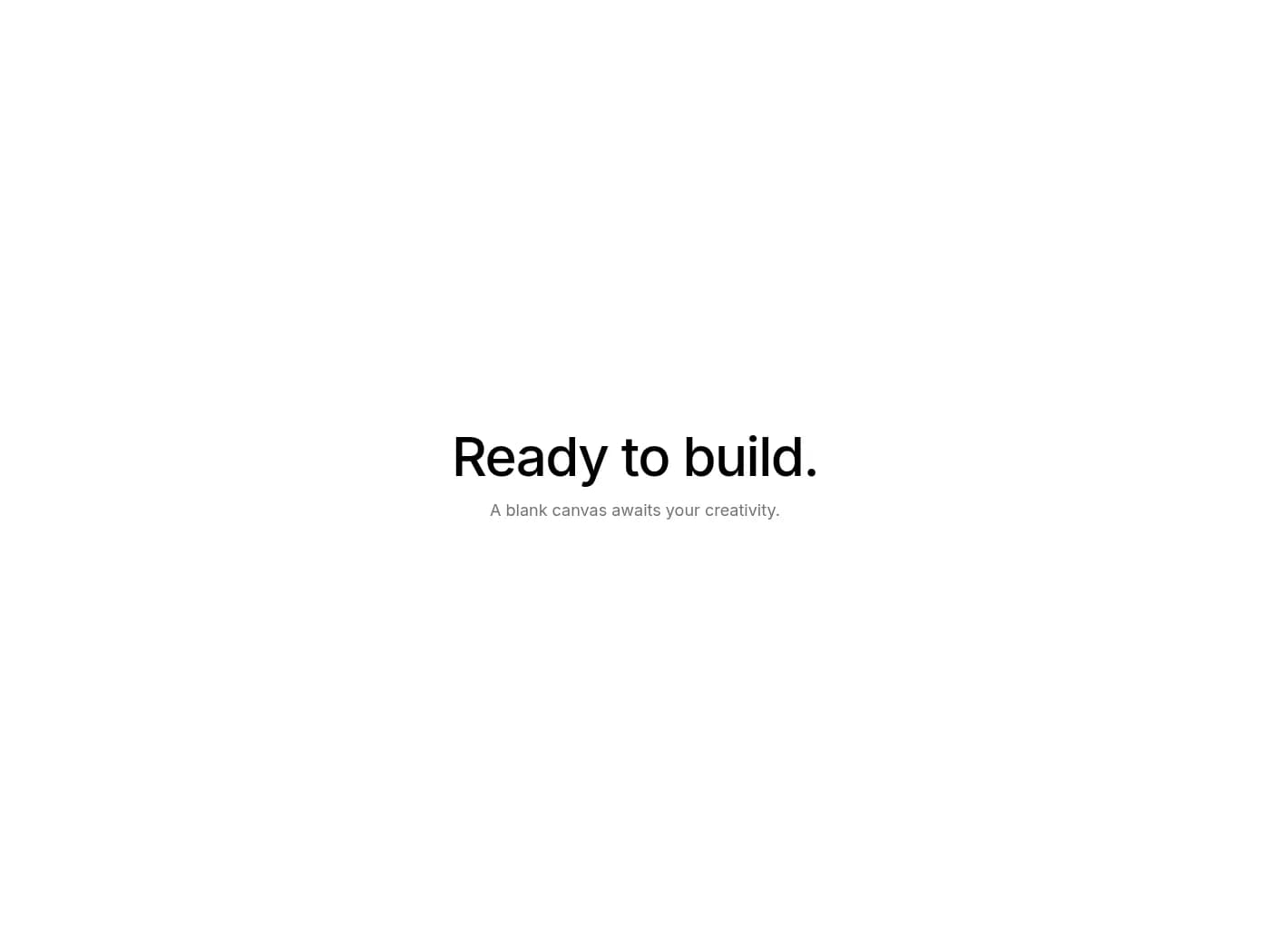 Simple Blank Screen Starter