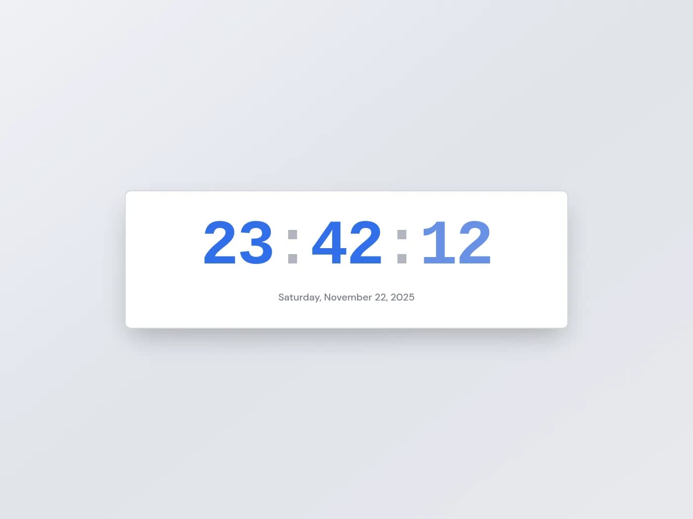 Simple Clock Web App