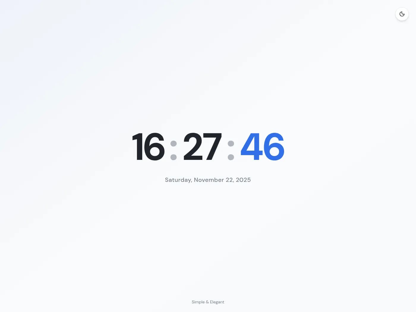 Simple Clock Web App