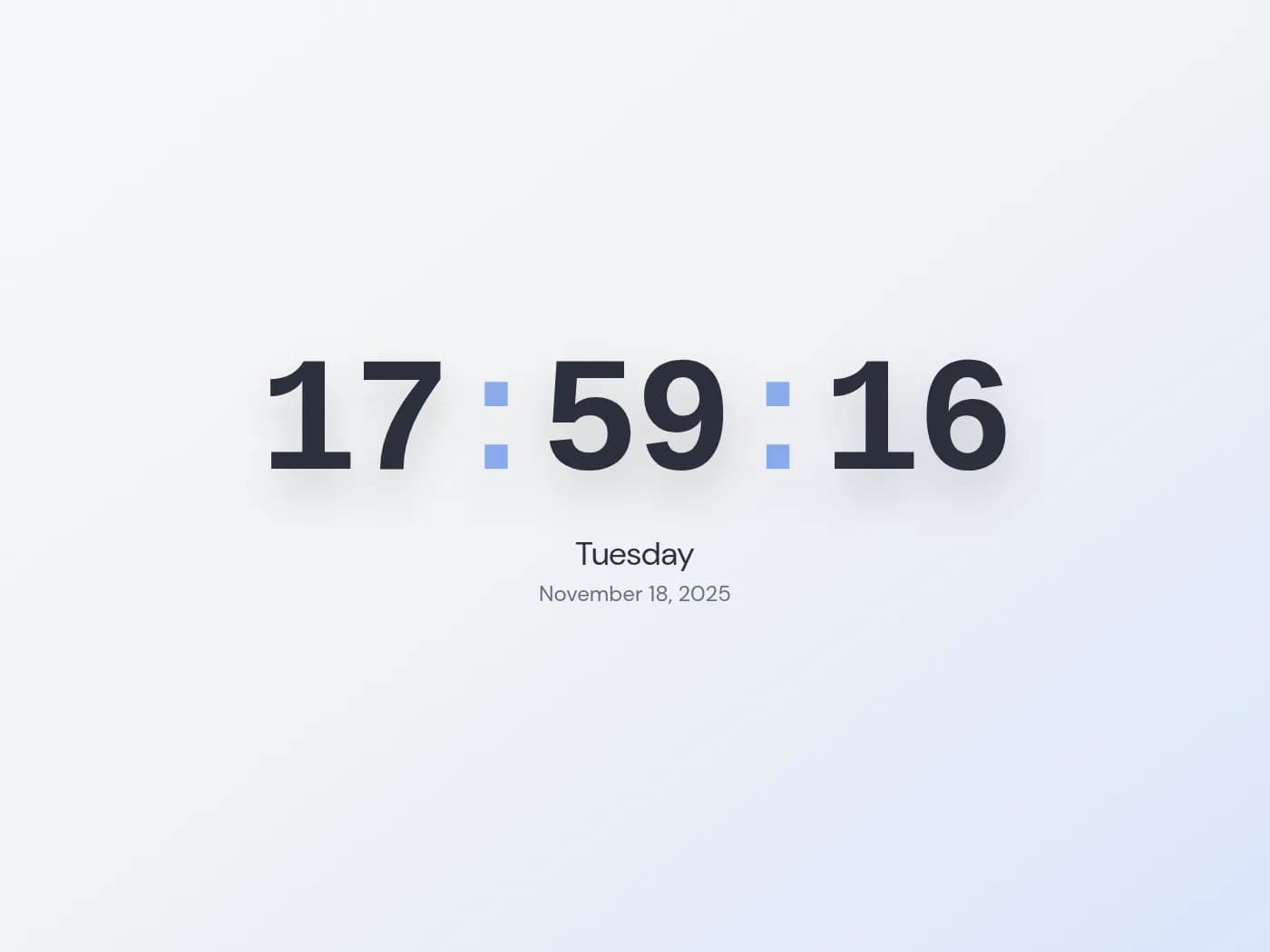 Simple Clock Web App
