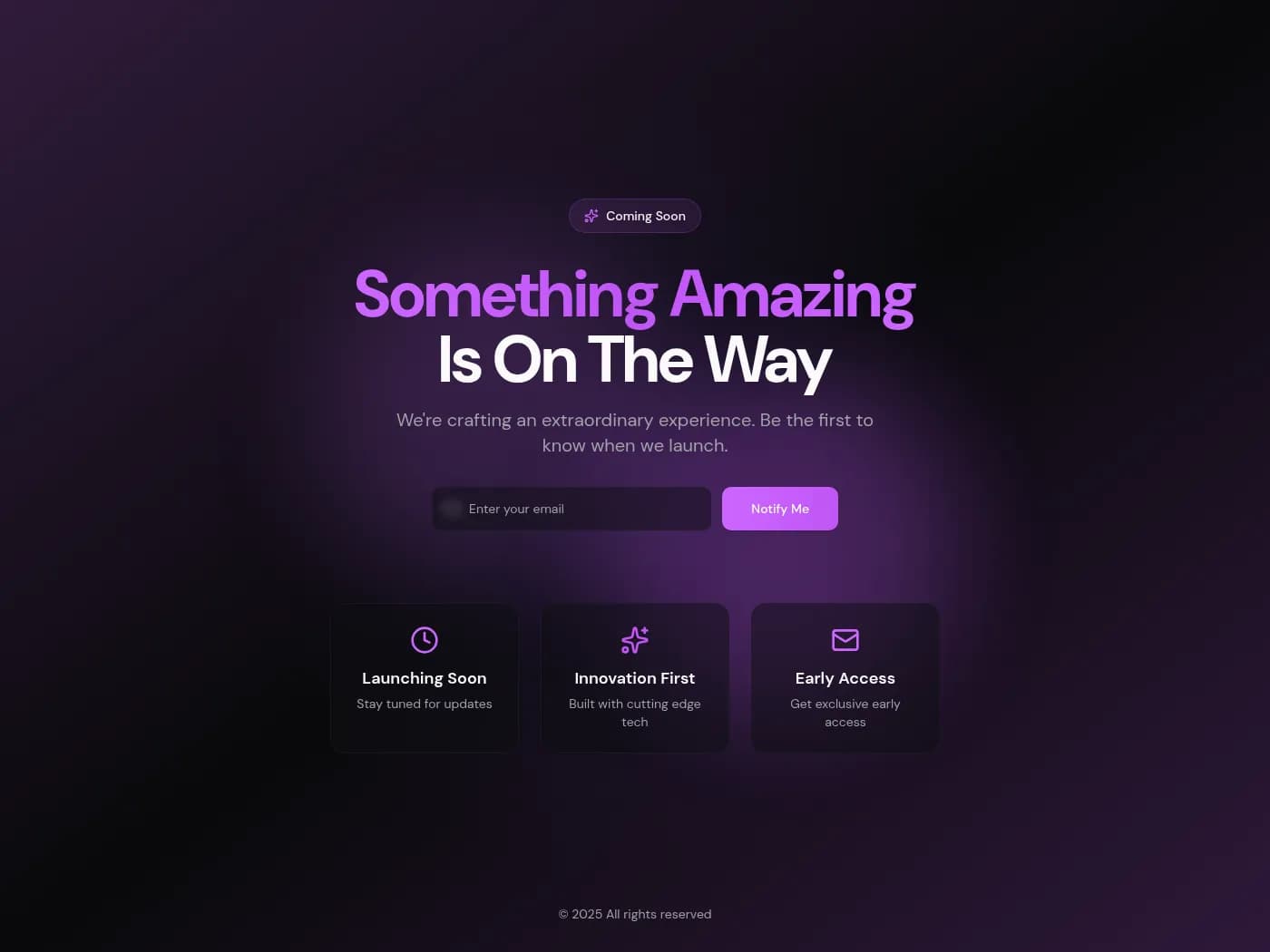 Simple Coming Soon Landing Page