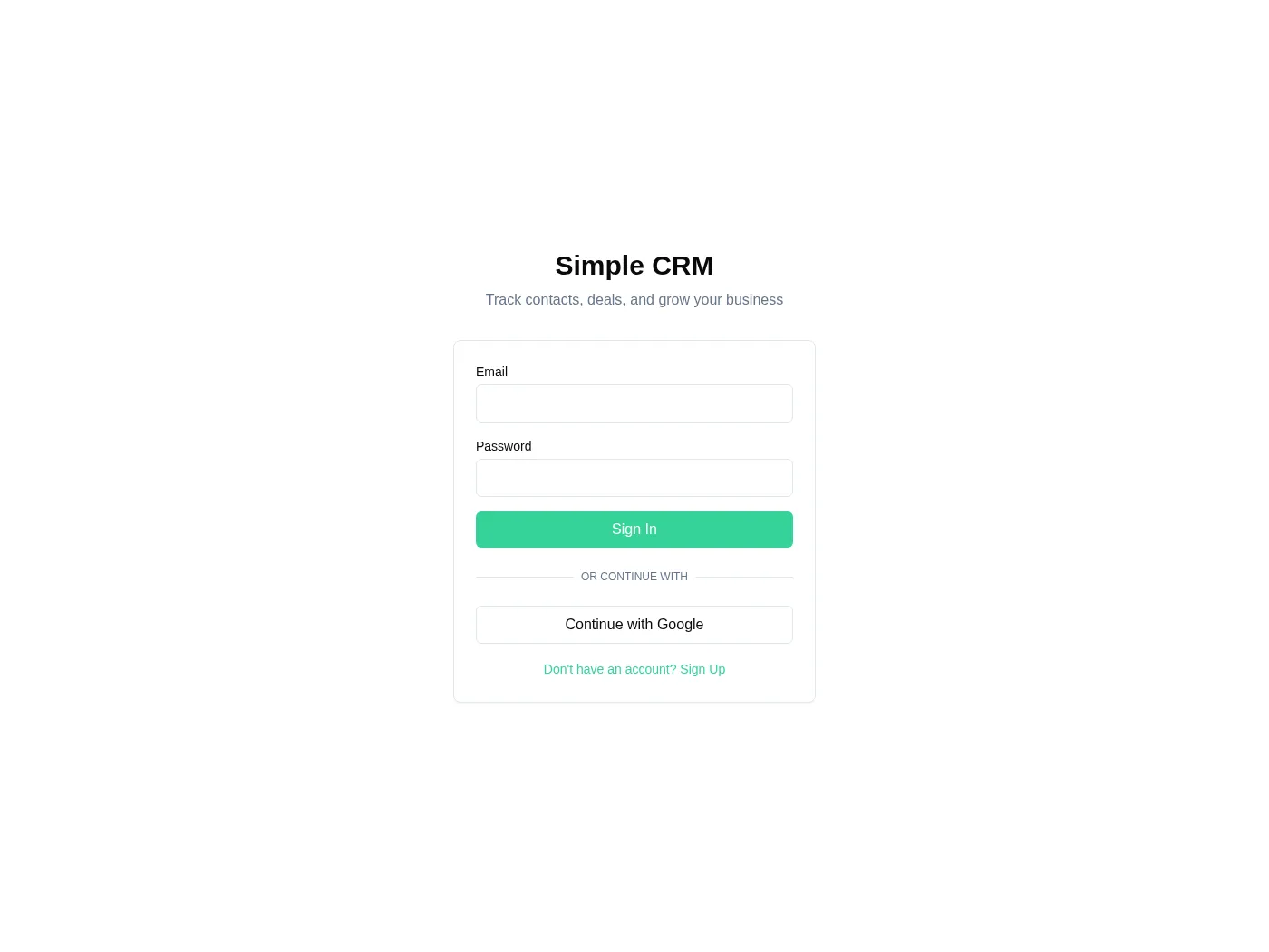 Simple CRM Pipeline for Sales Teams