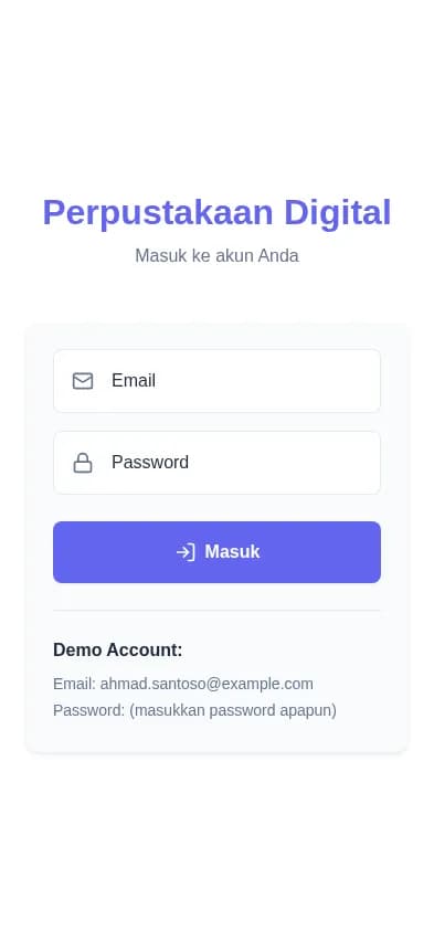 Simple Digital Library Mobile App