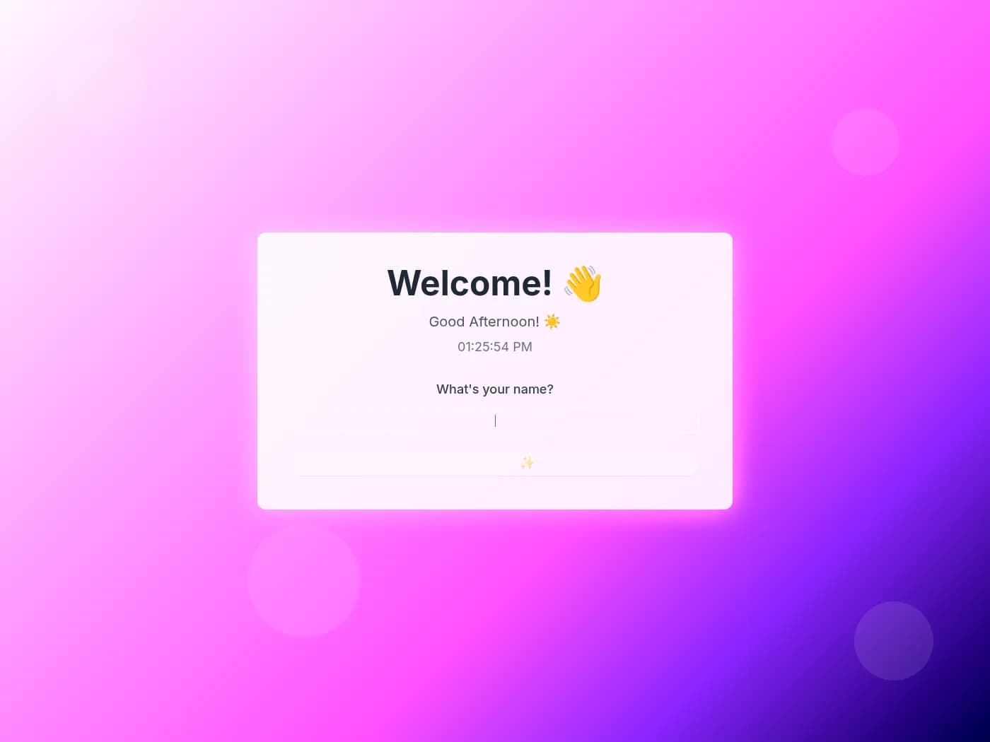Simple Greeting App