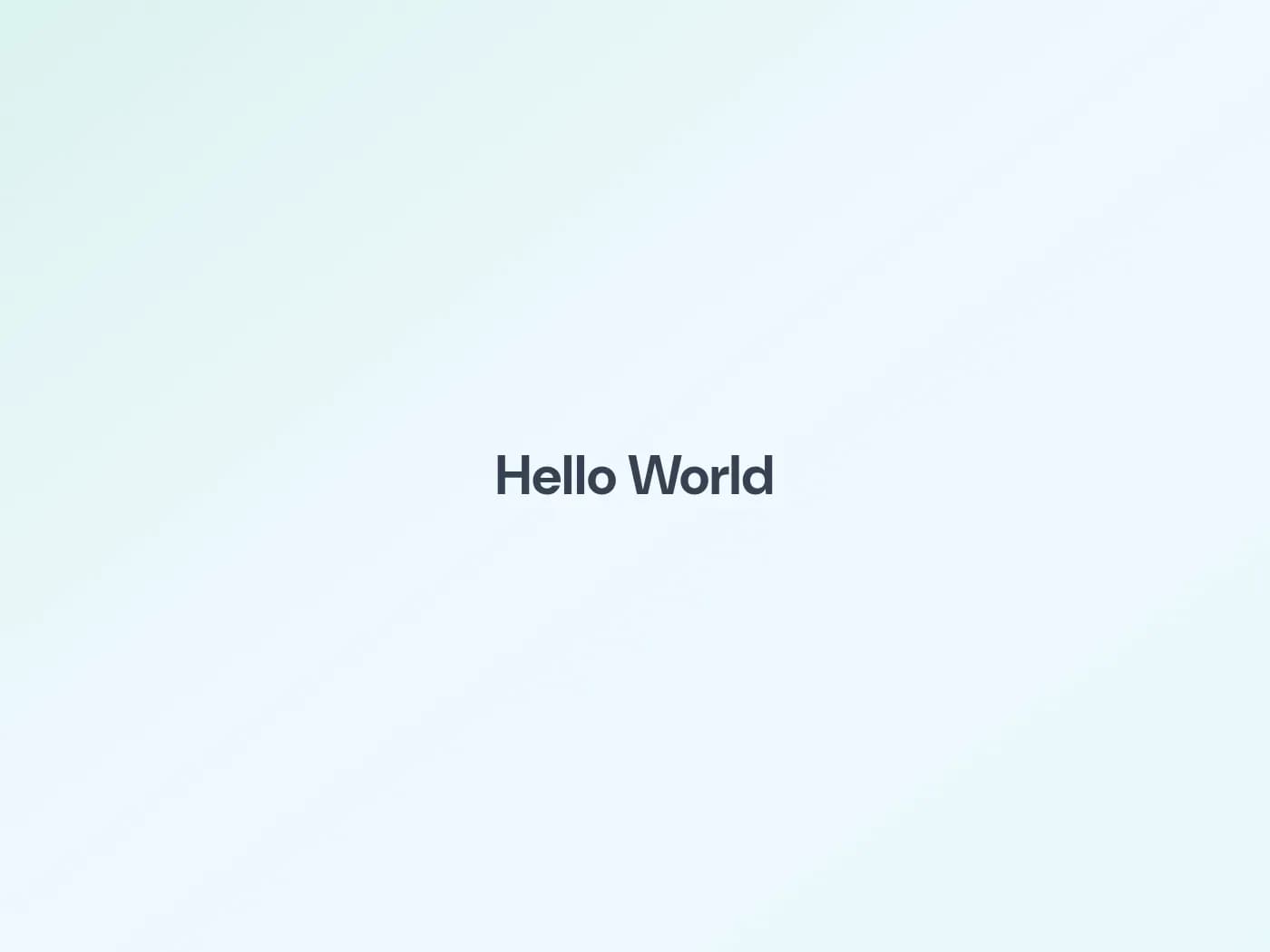 Simple Hello World Website