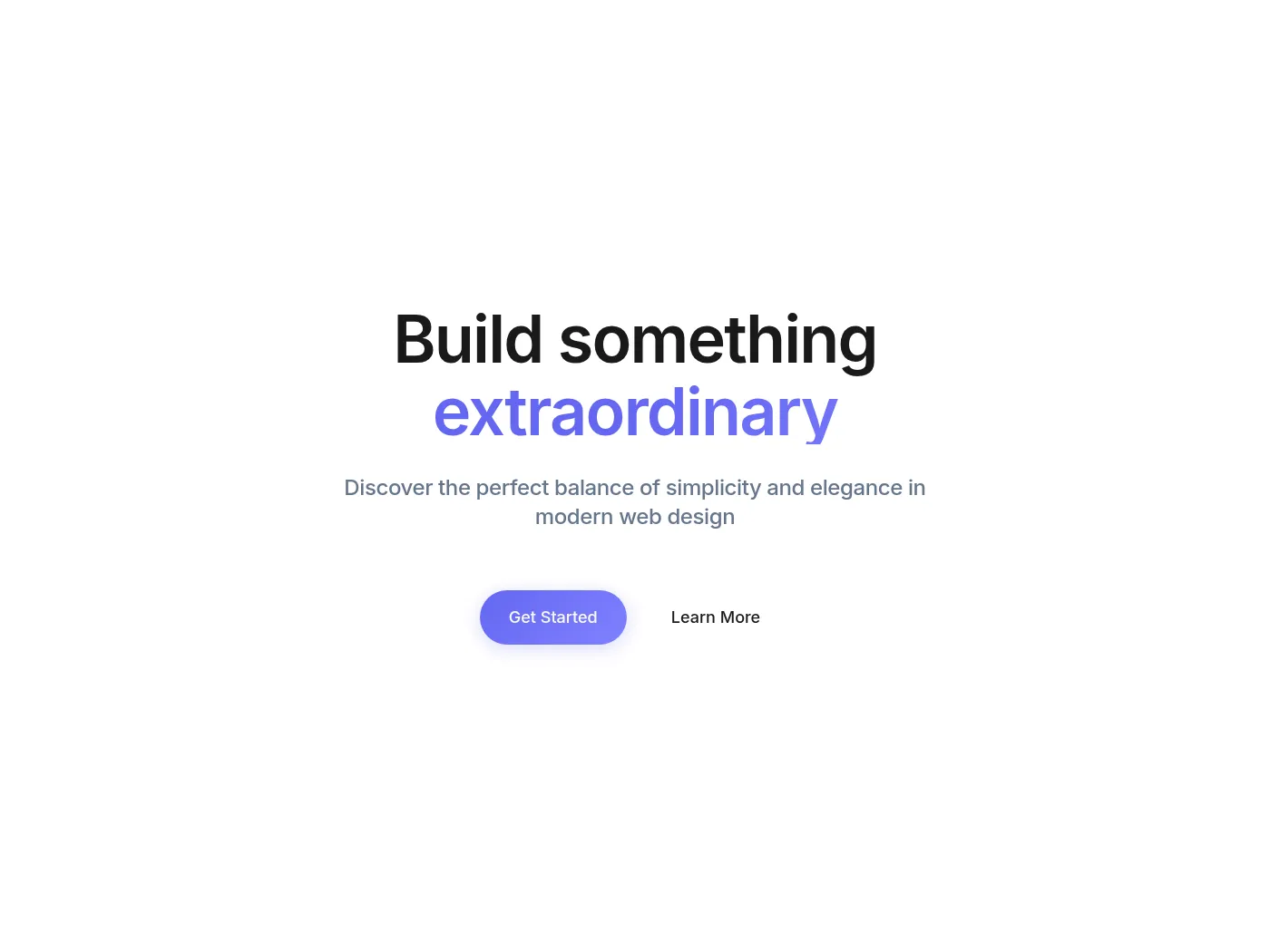 Minimalist Hero Section Builder