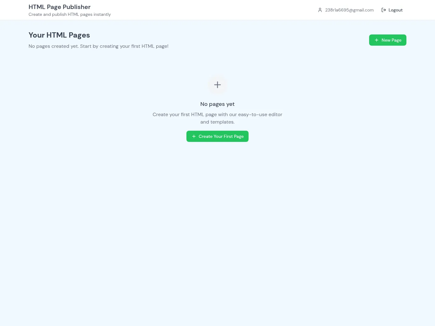 Simple HTML Page Publisher