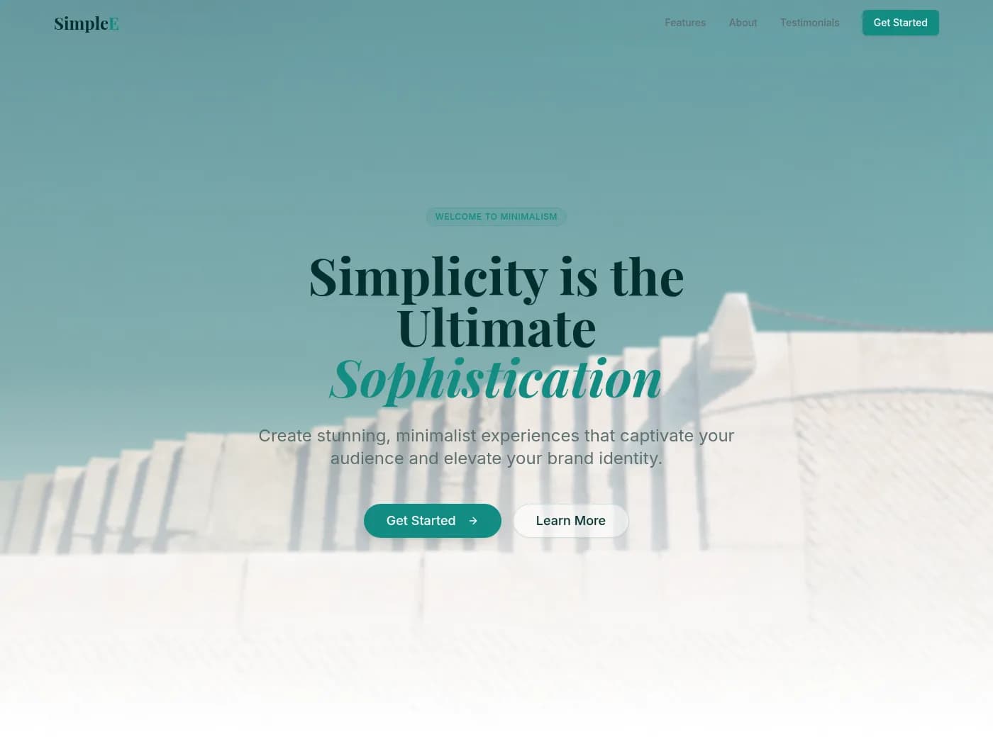 Simple Landing Page E