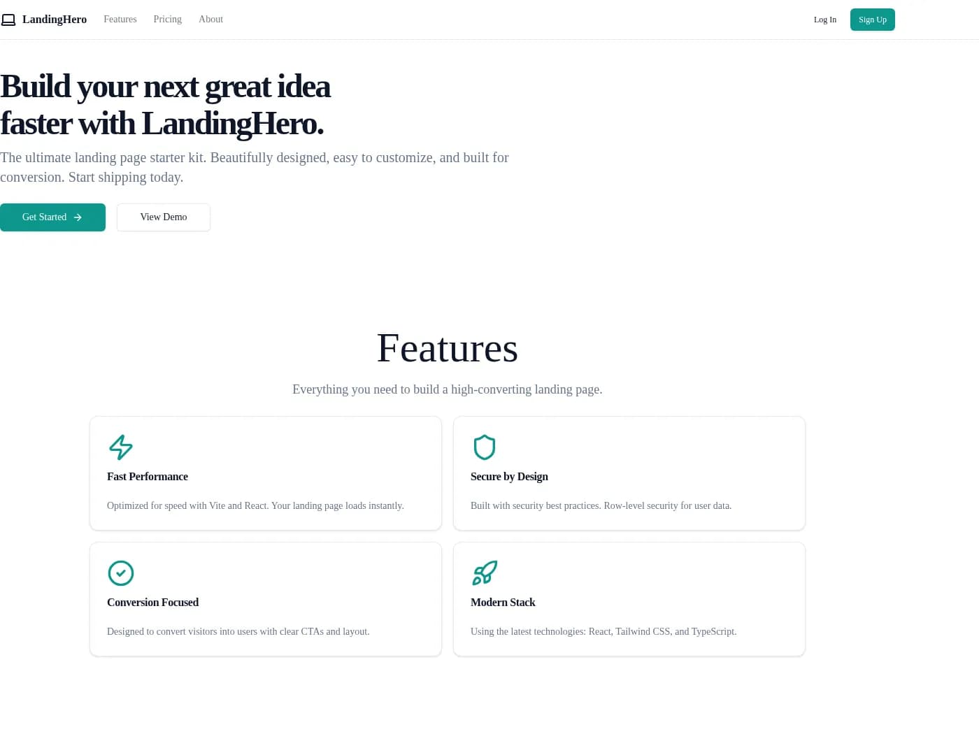 Landing Hero