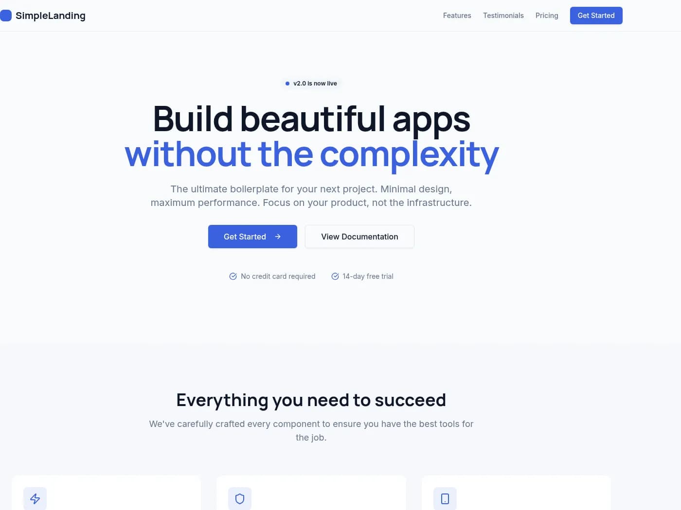 Simple Landing Page