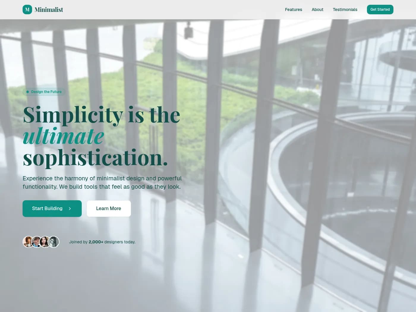 Minimalist Landing Page