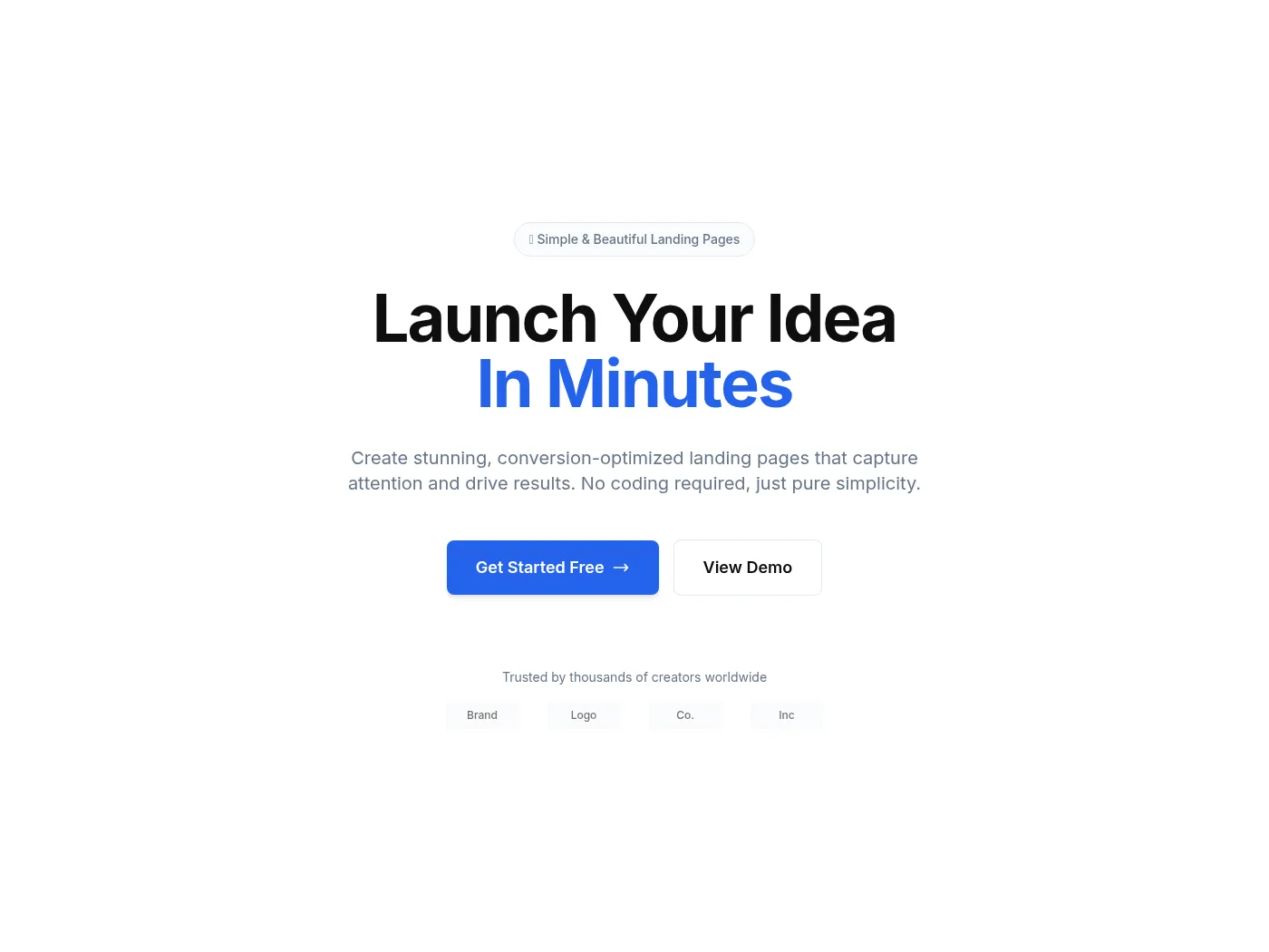 Simple Landing Page