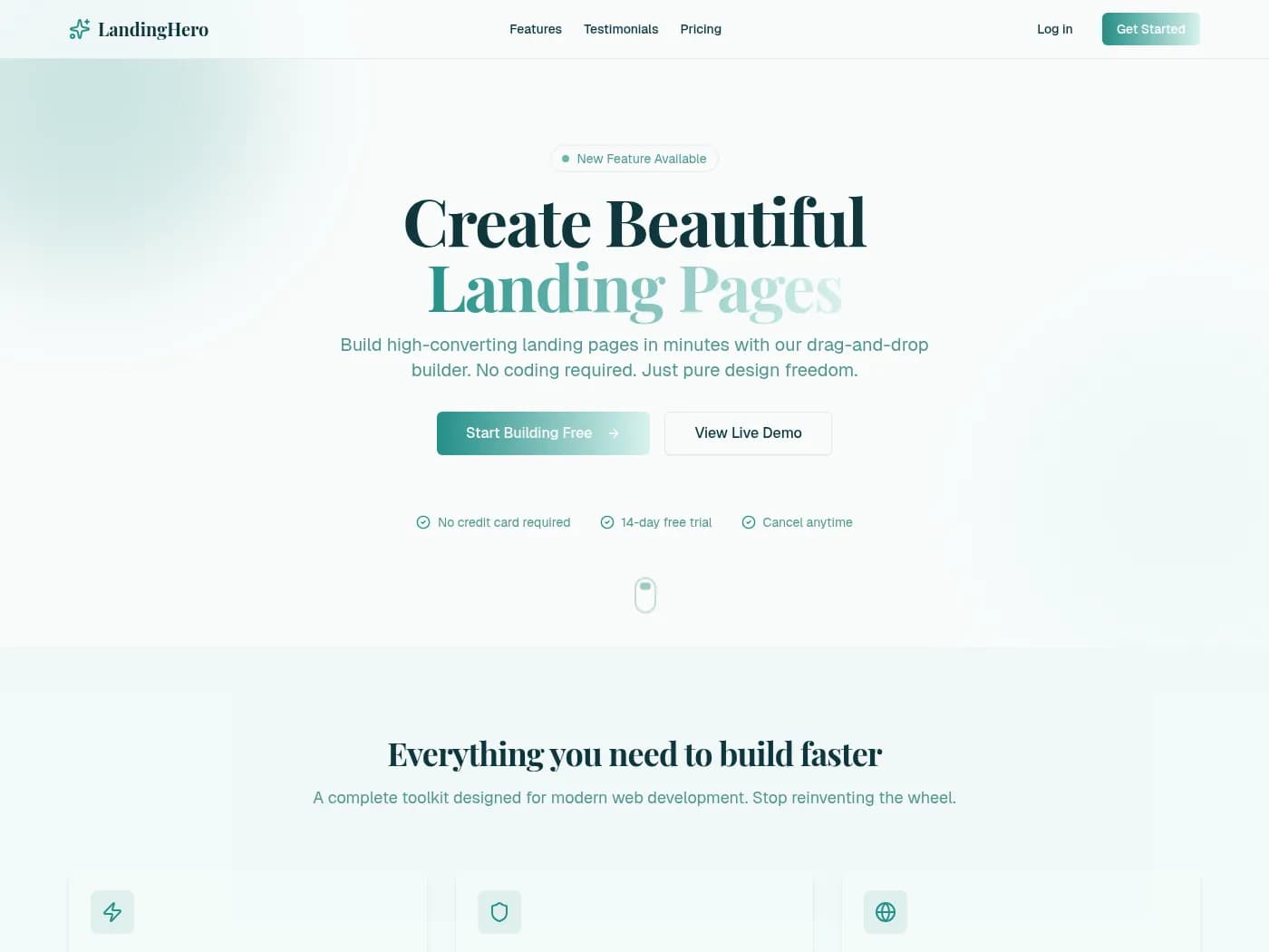 Landing Page Hero