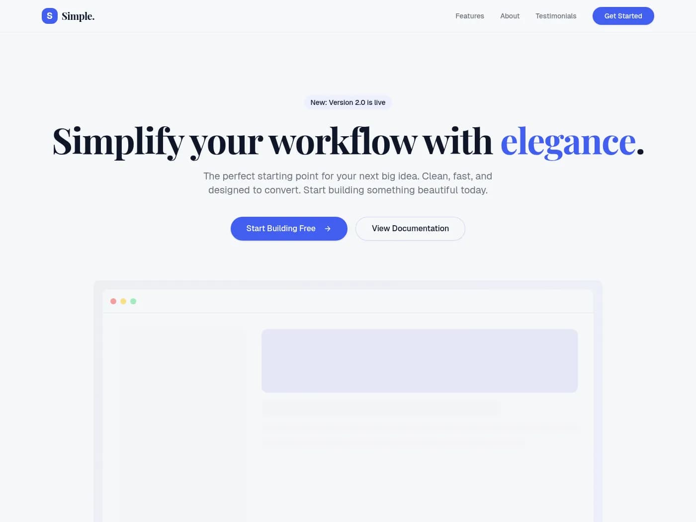 Simple Landing Page