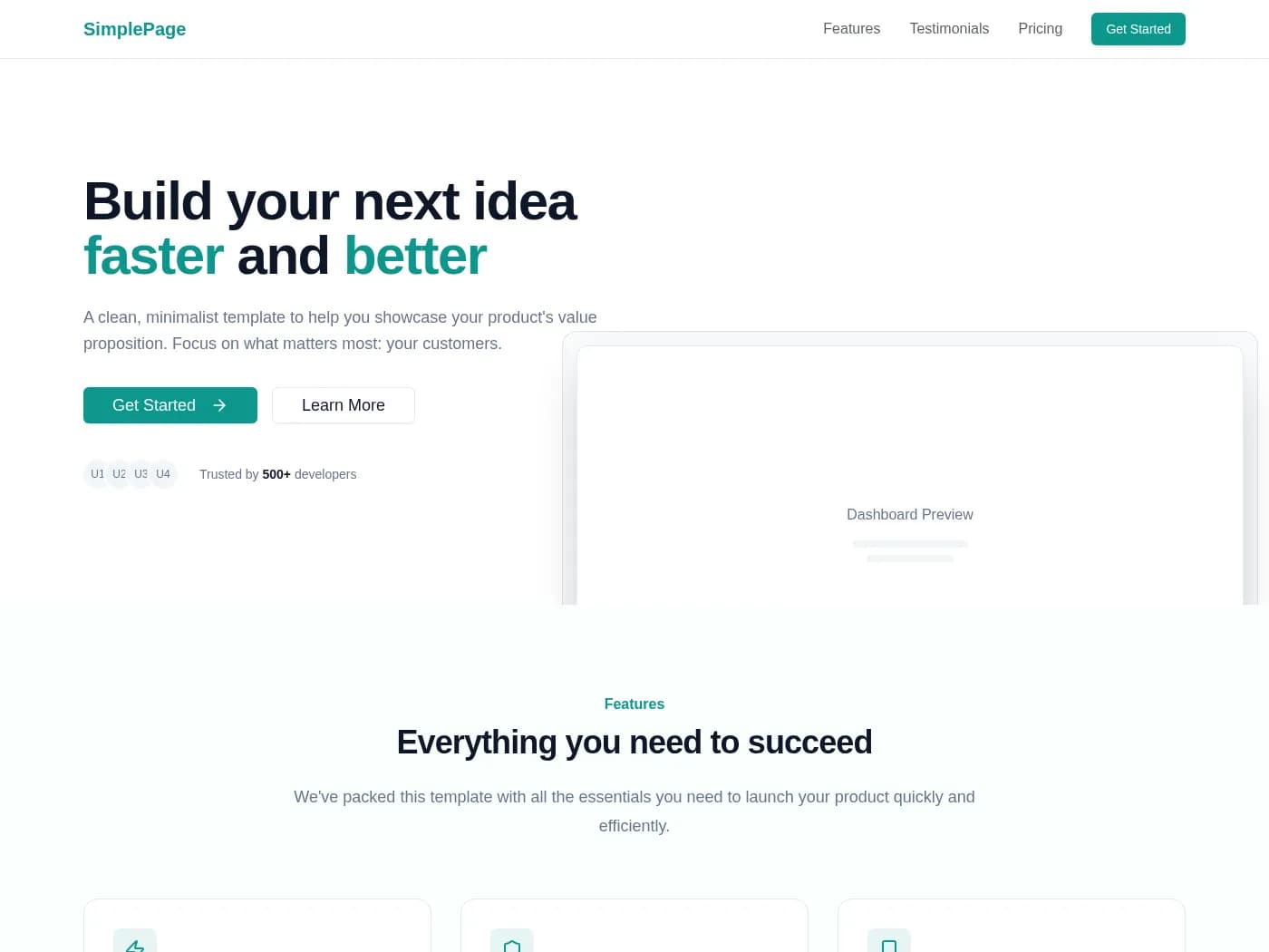 Simple Landing Page