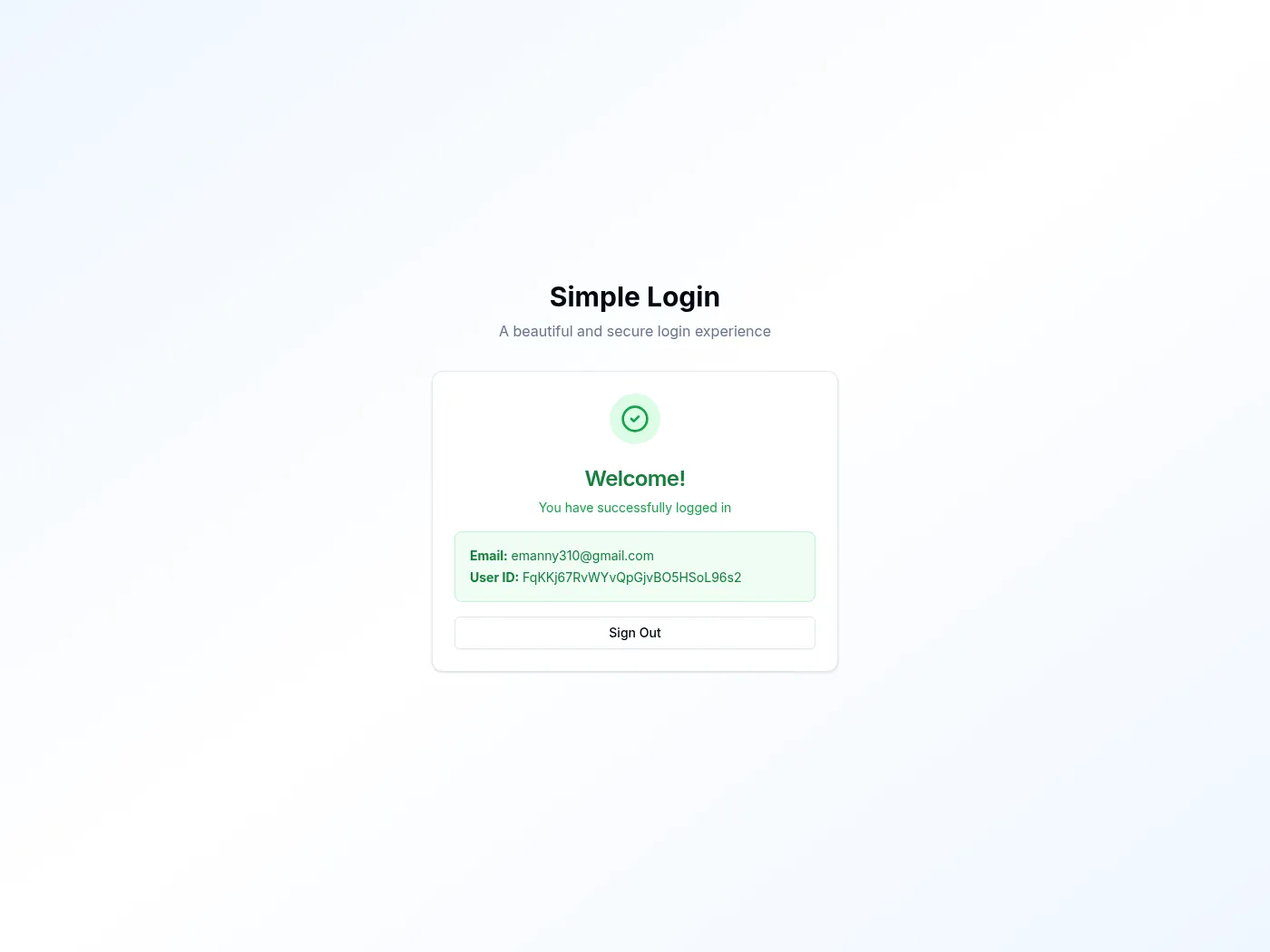 Simple Login Form Web App