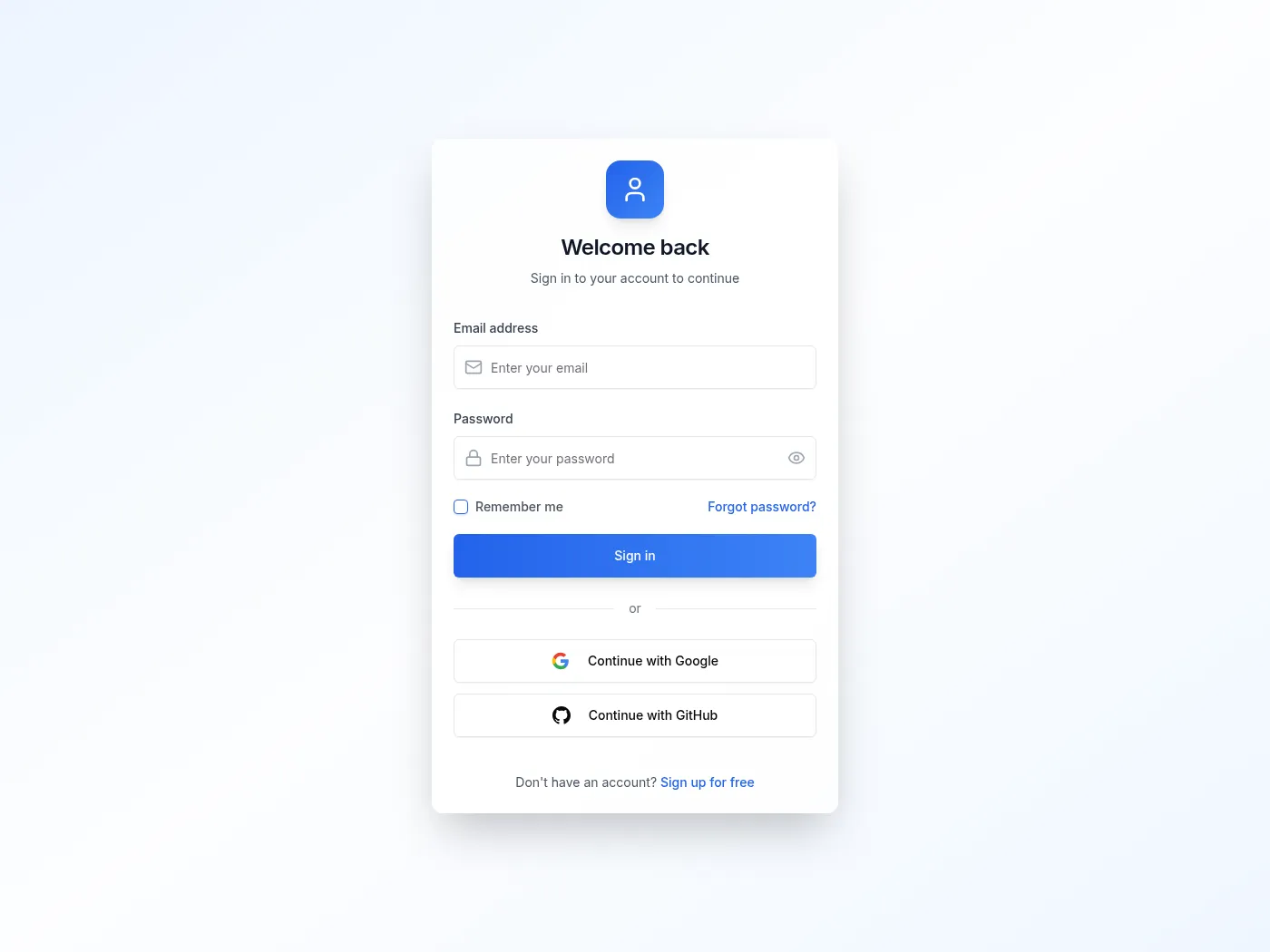 Simple Login Page