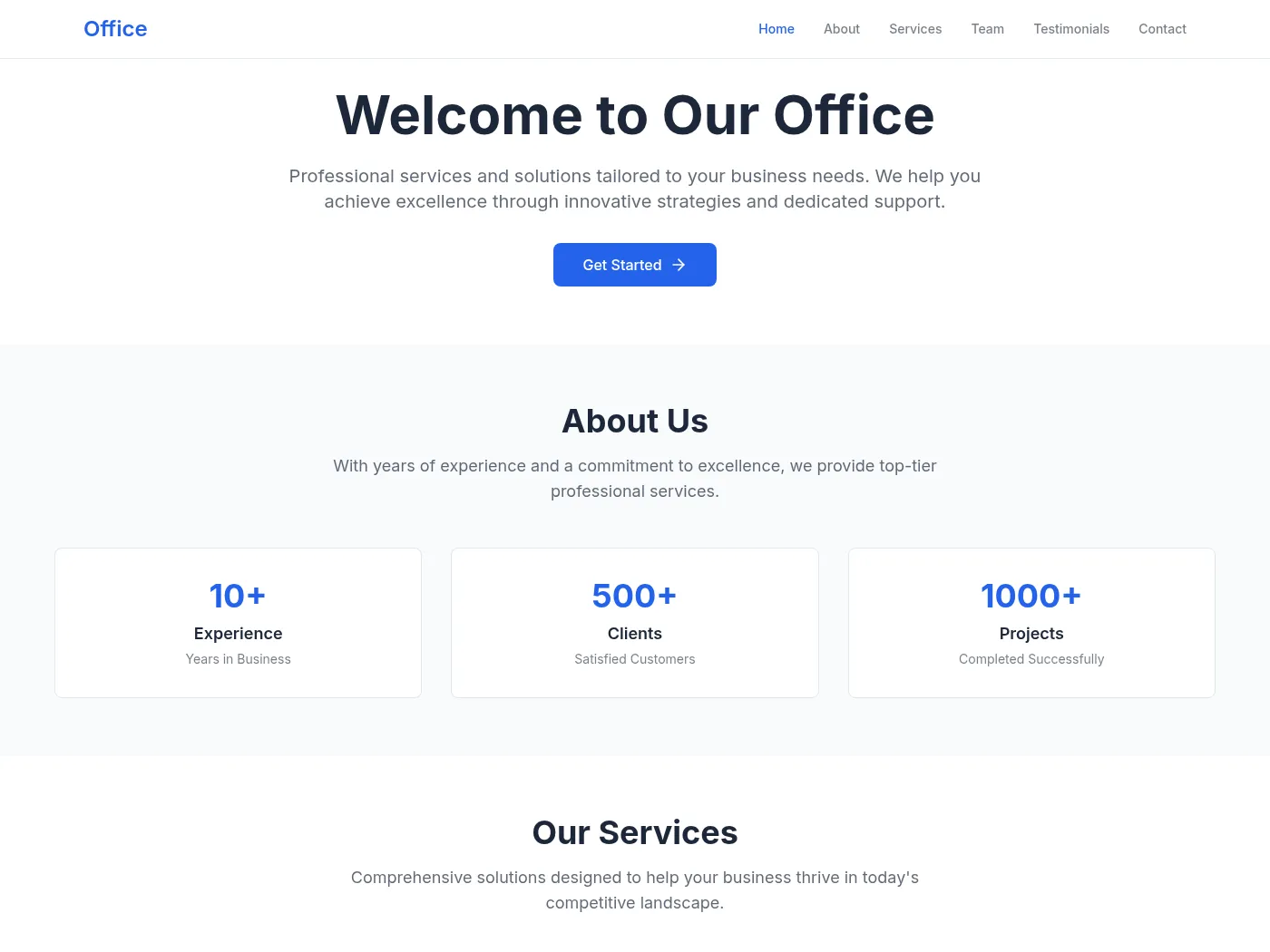 Simple Office Static Website