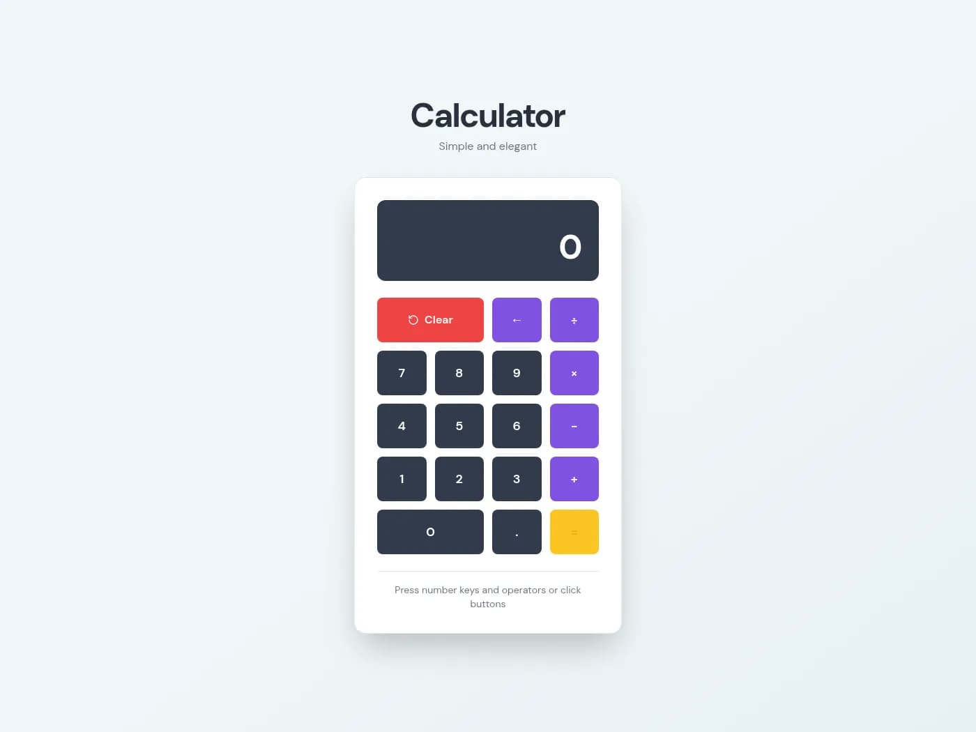 Simple Online Calculator