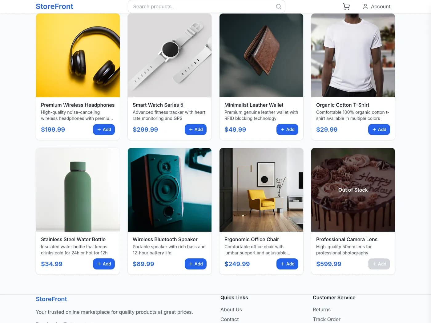 Simple Online Storefront