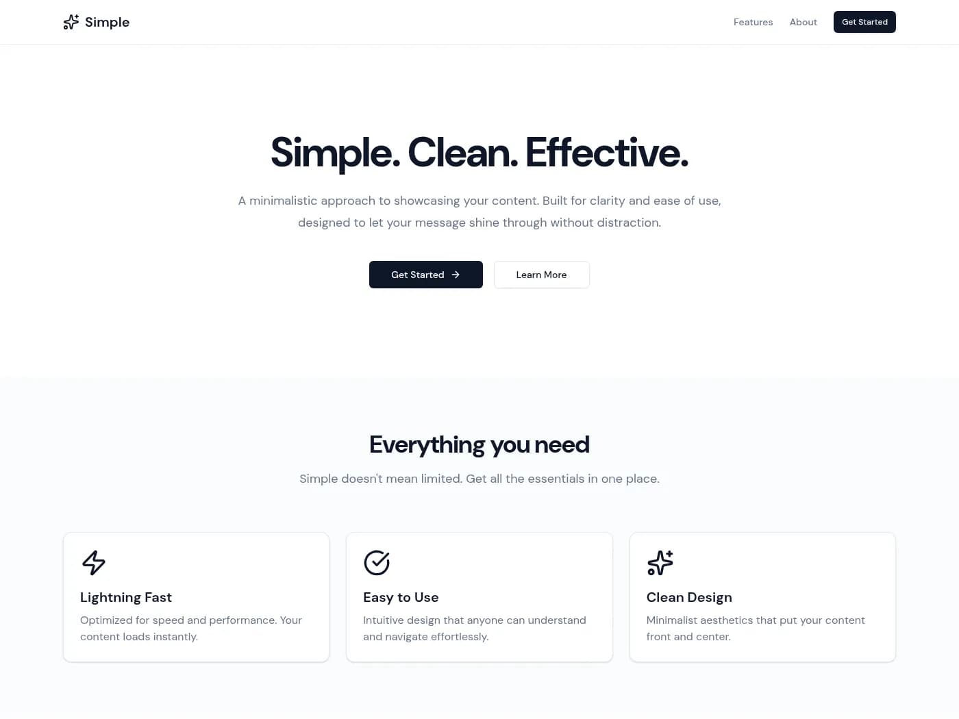 Simple Landing Page