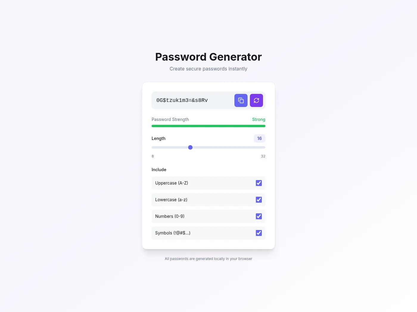 Simple Password Generator