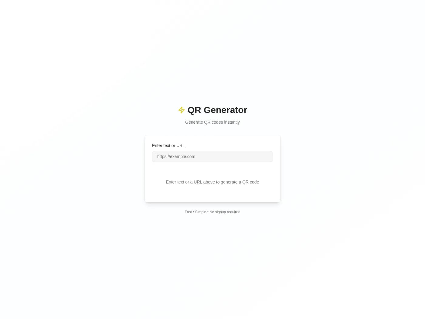 Simple QR Code Generator