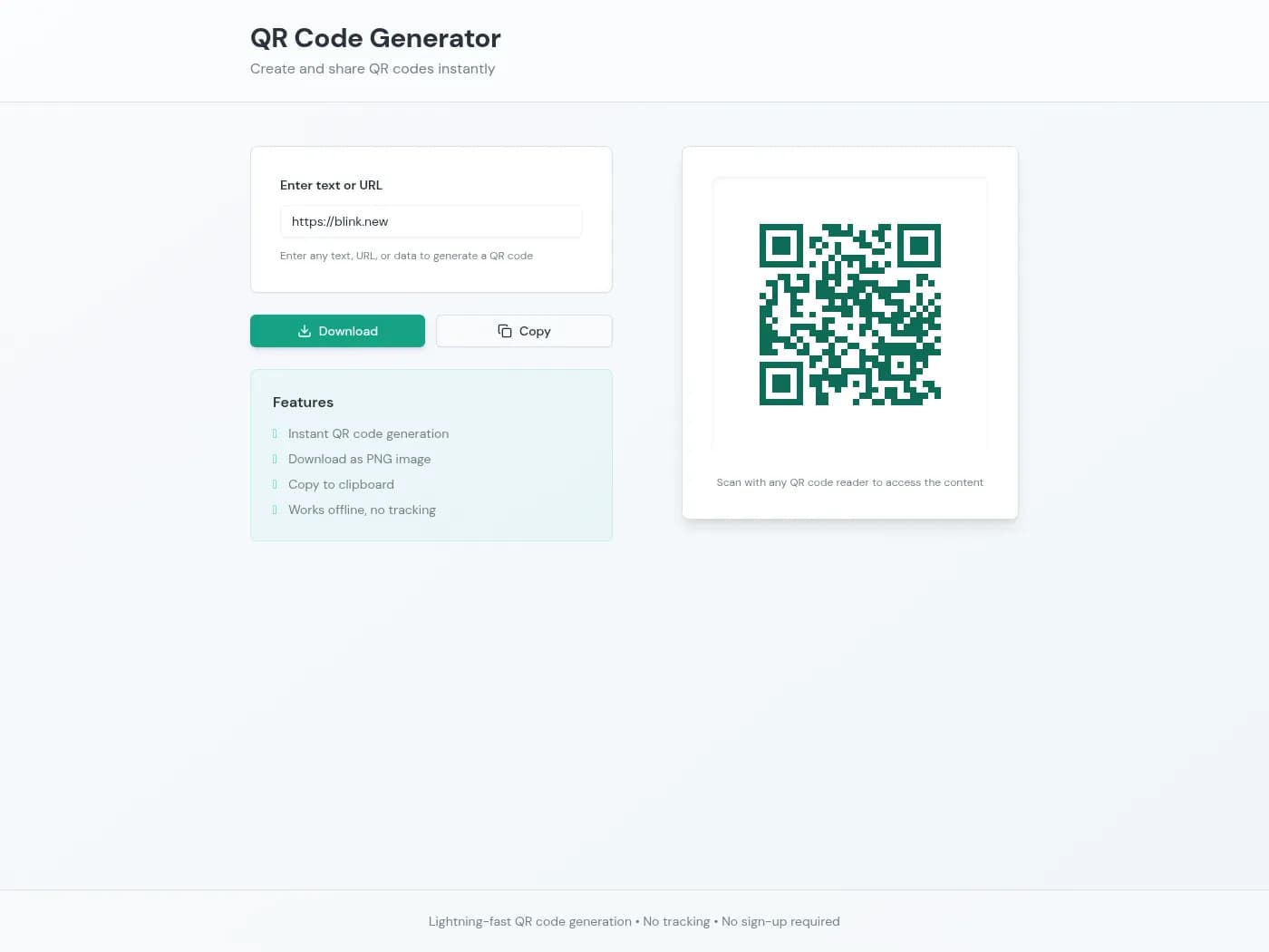 Simple QR Code Generator