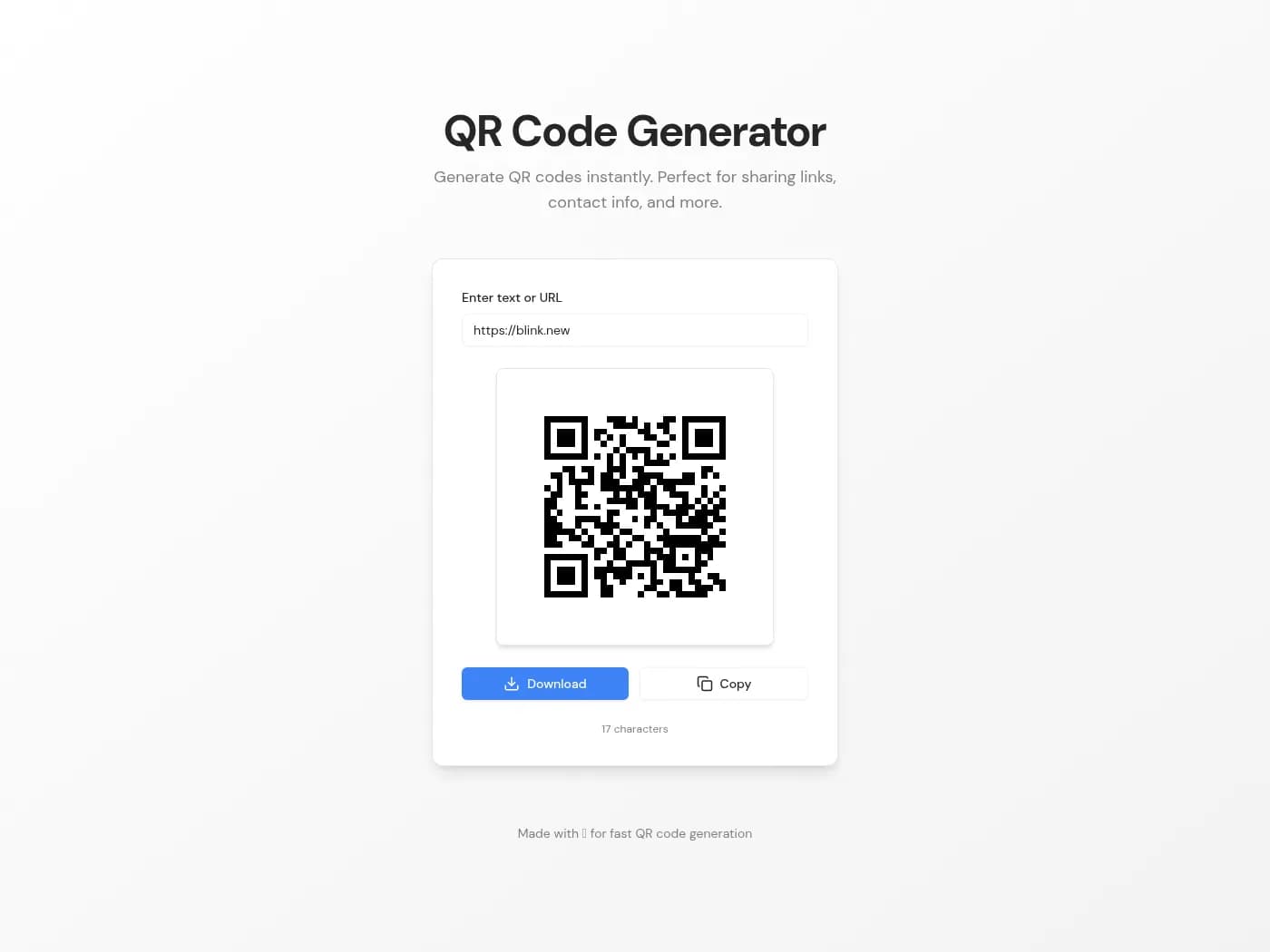 Simple QR Code Generator
