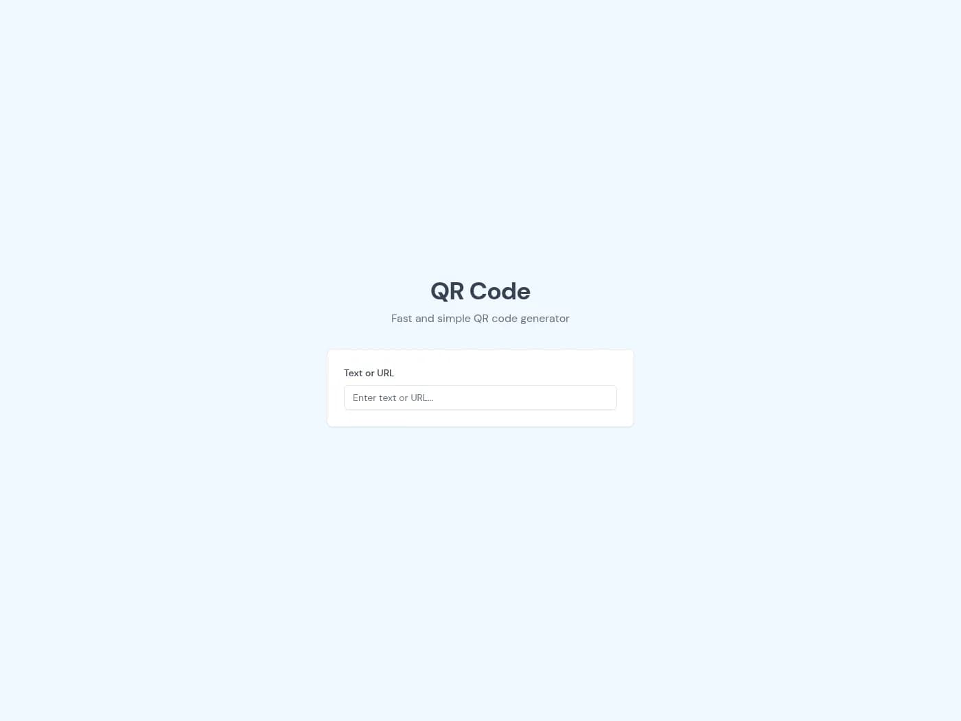 Simple QR Code Generator