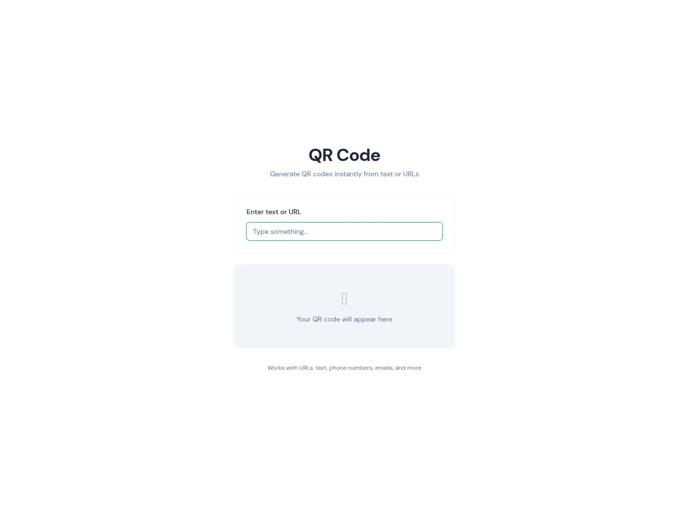 Simple QR Code Generator
