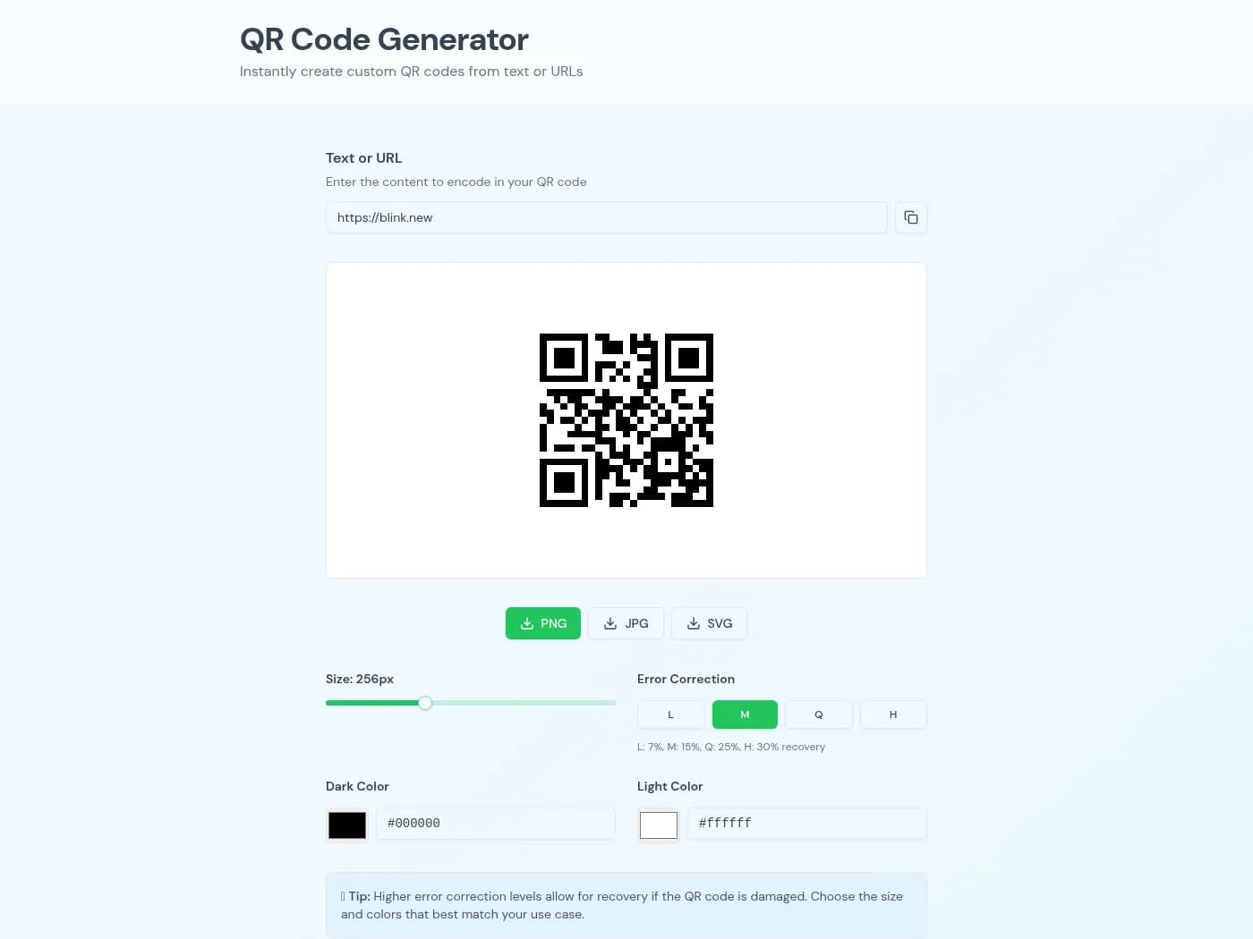 Simple QR Code Generator