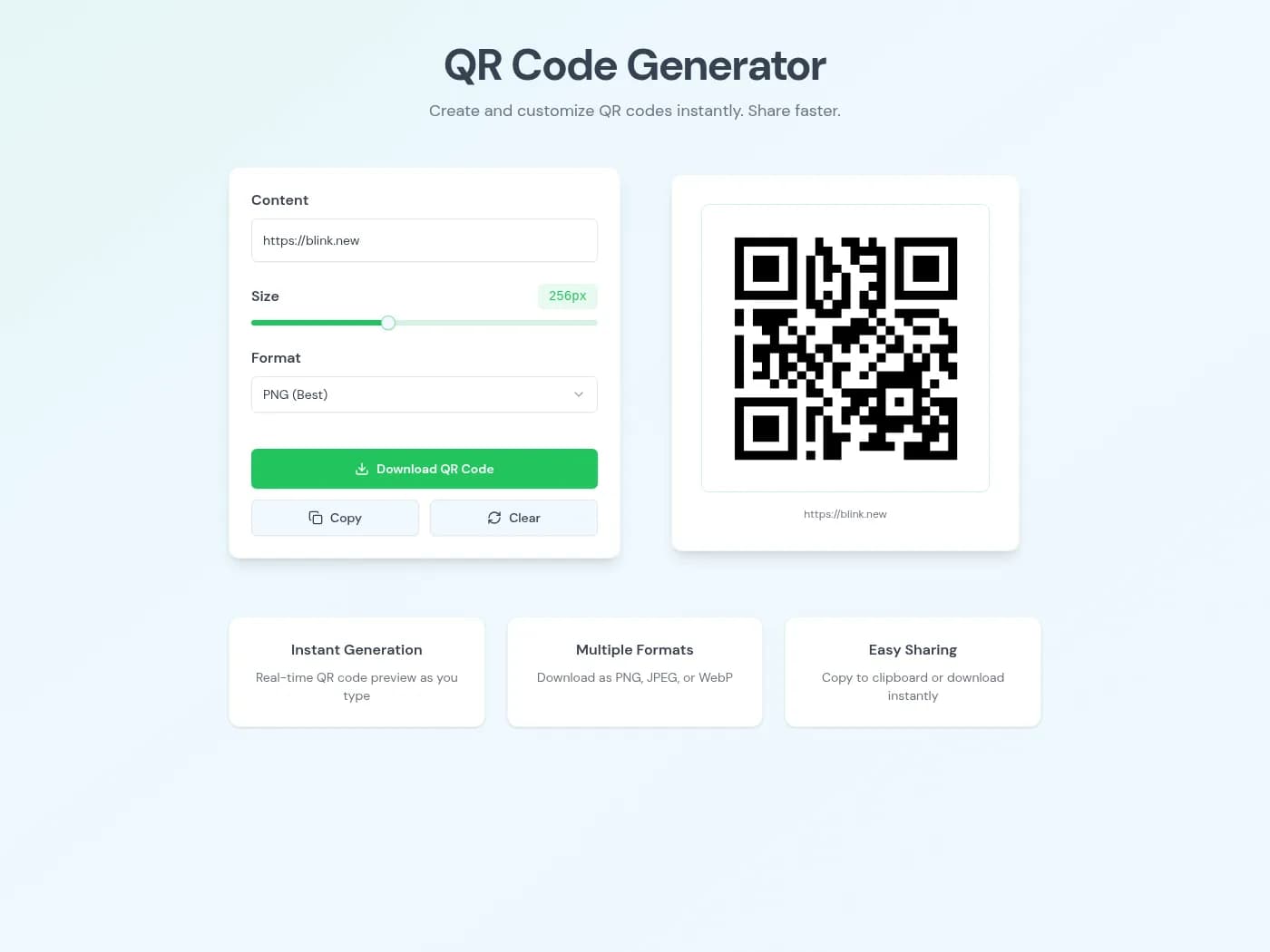 Simple QR Code Generator