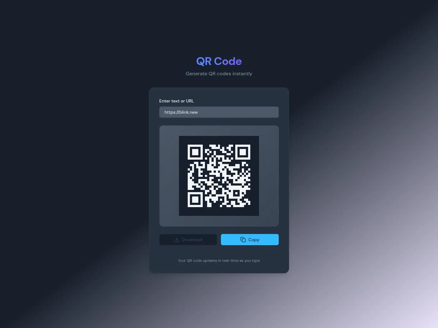 Simple QR Code Generator