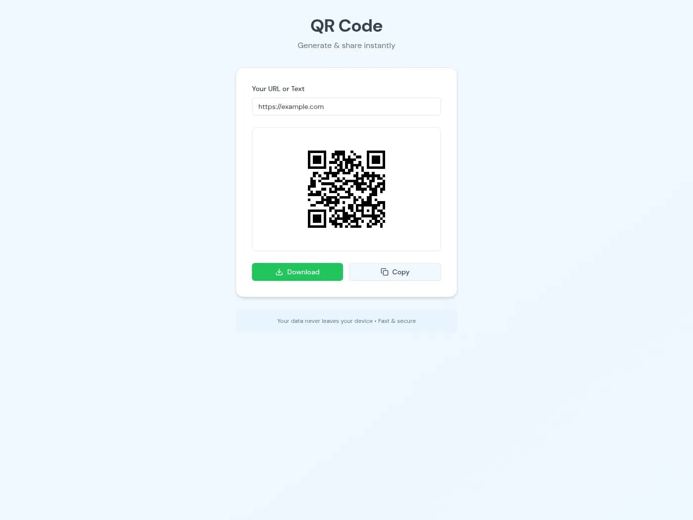 Simple QR Code Generator