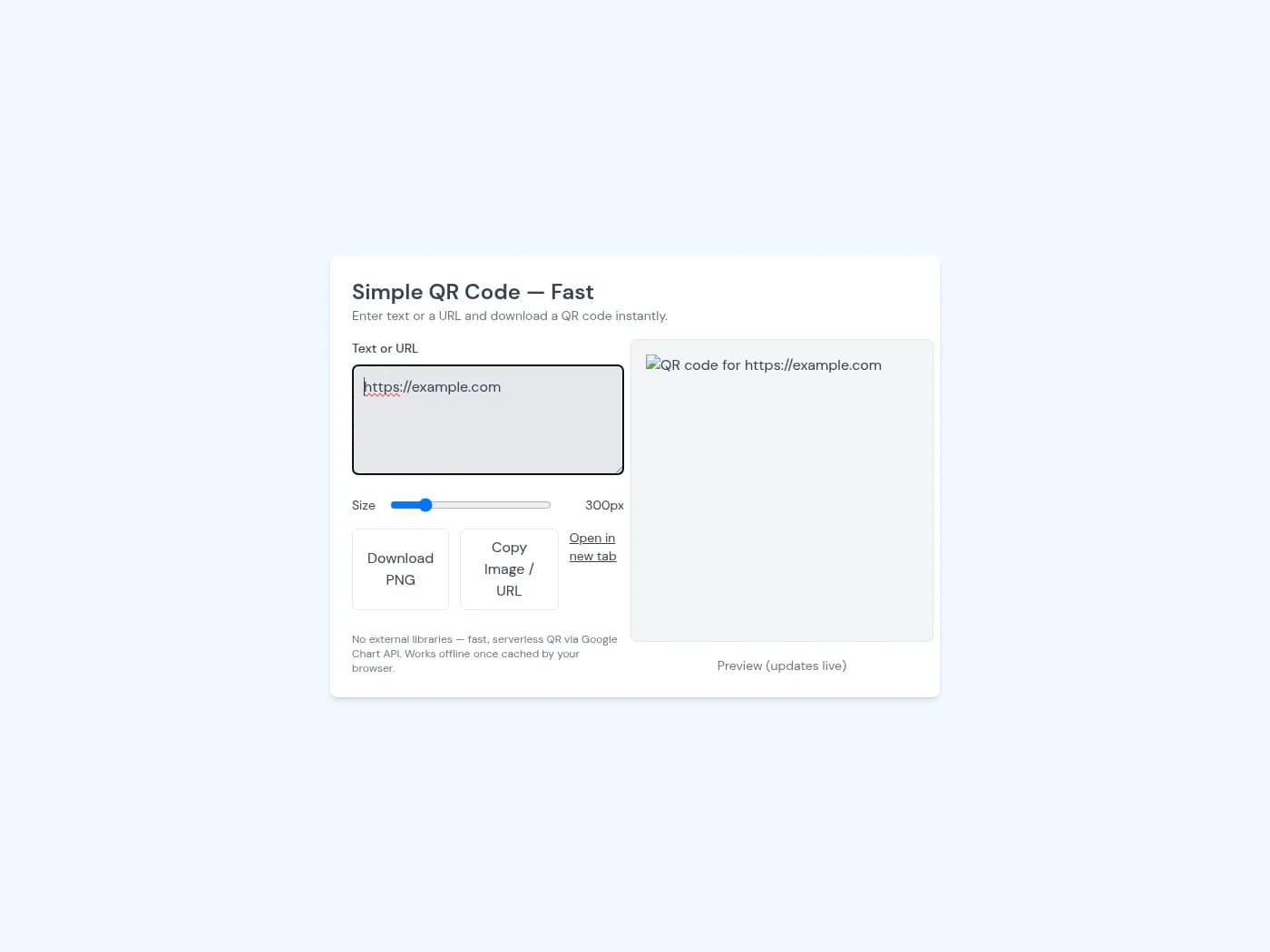 Simple QR Code Generator