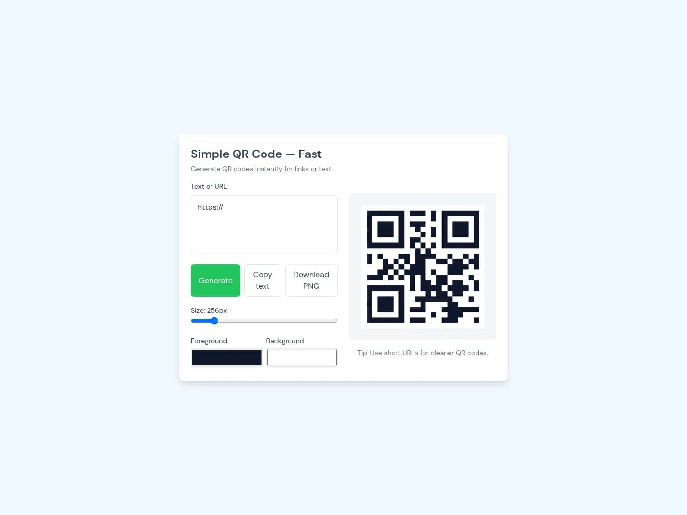 Simple QR Code Generator