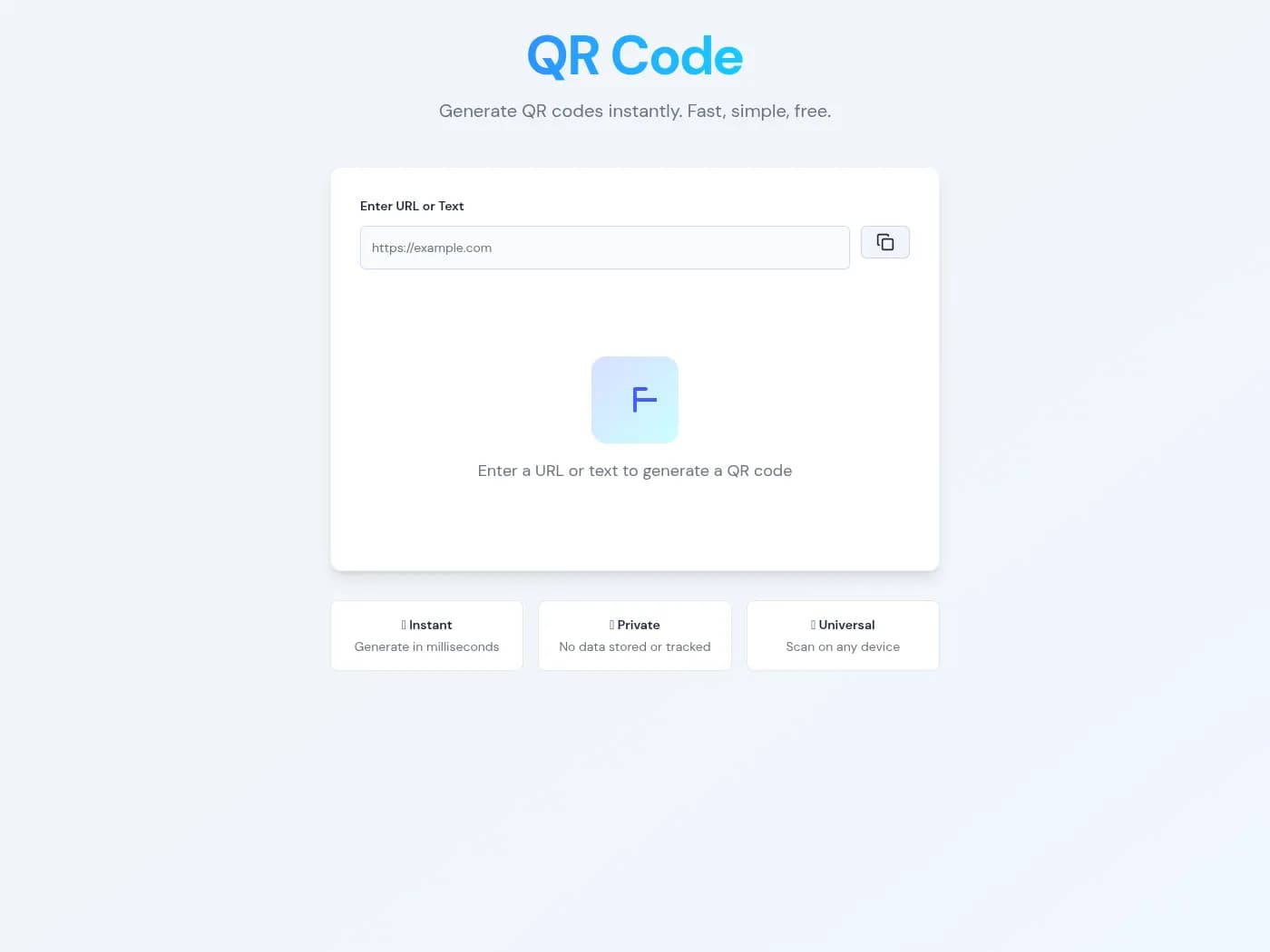 Simple QR Code Generator