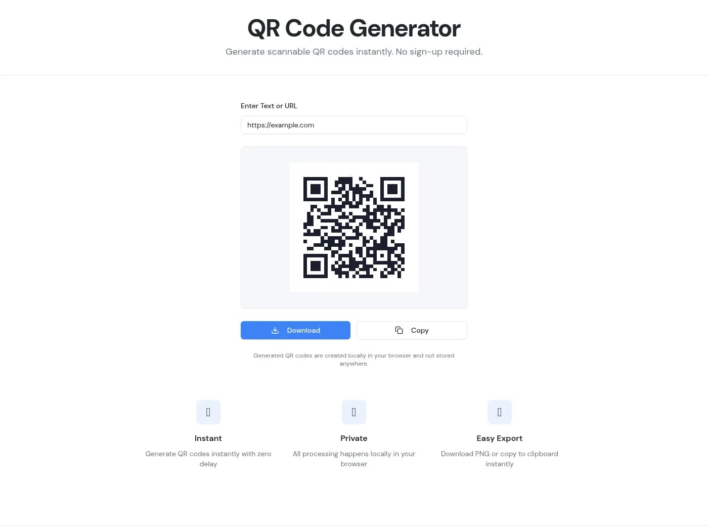 Simple QR Code Generator