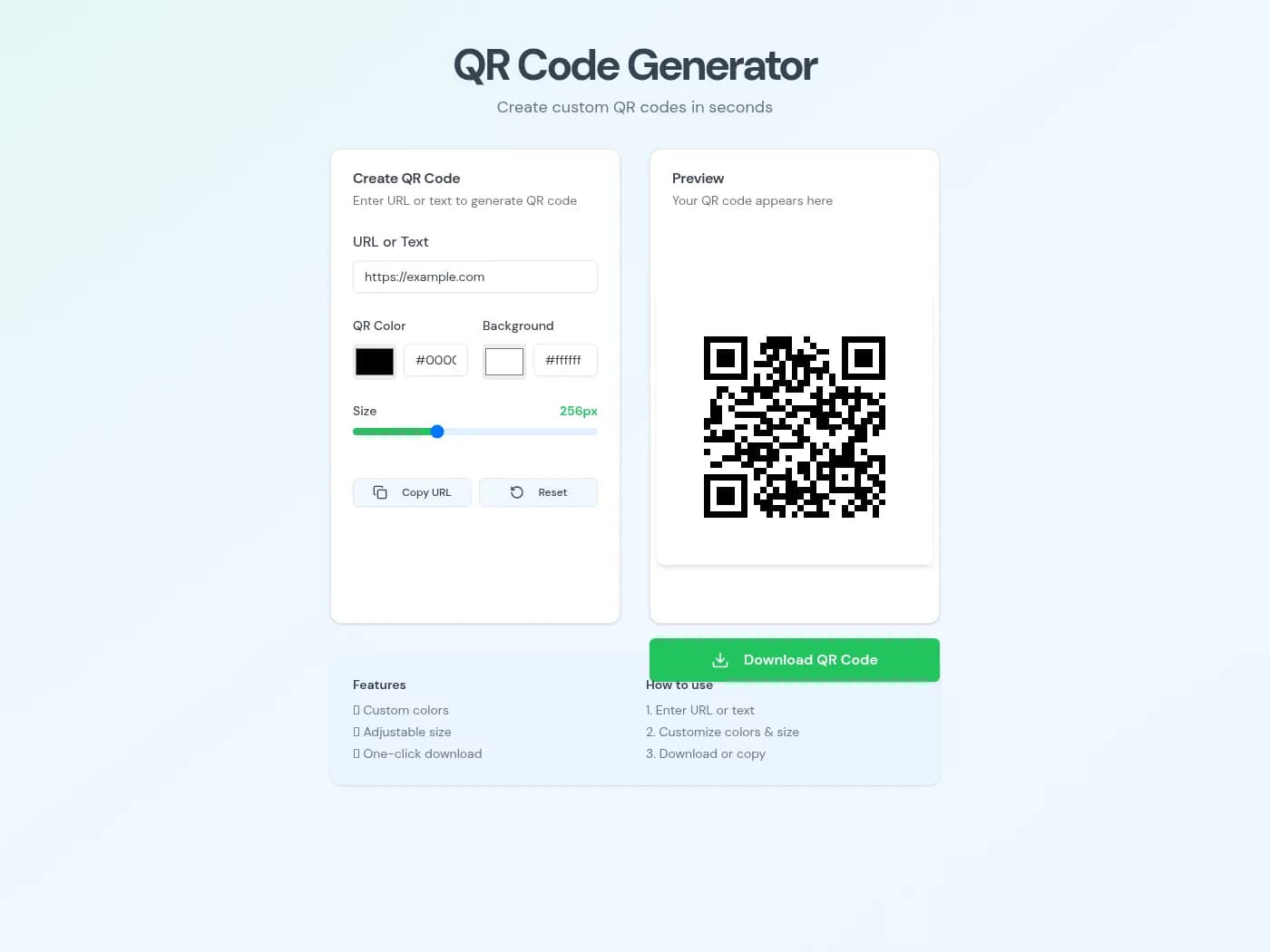 Simple QR Code Generator