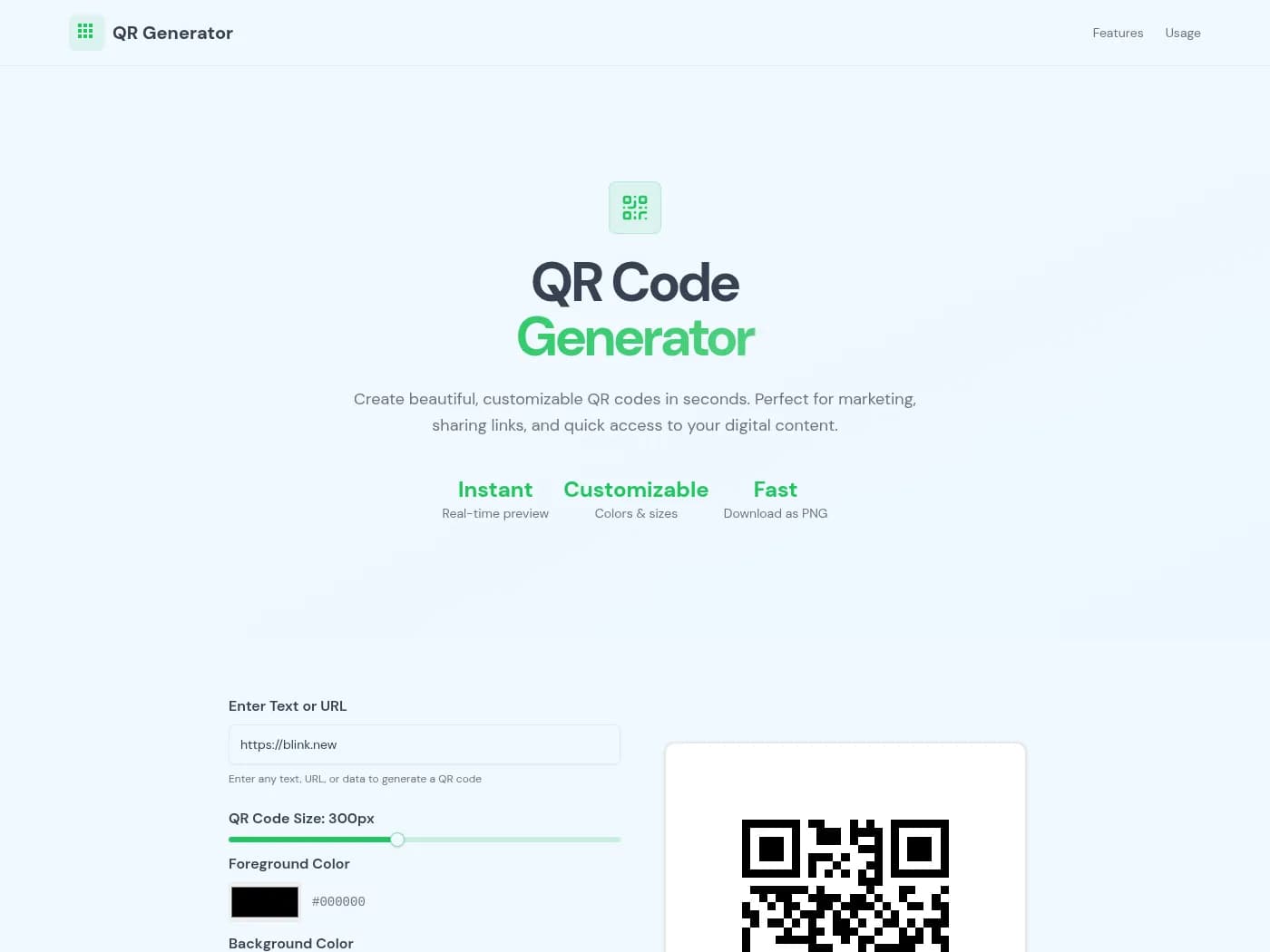 Simple QR Code Generator