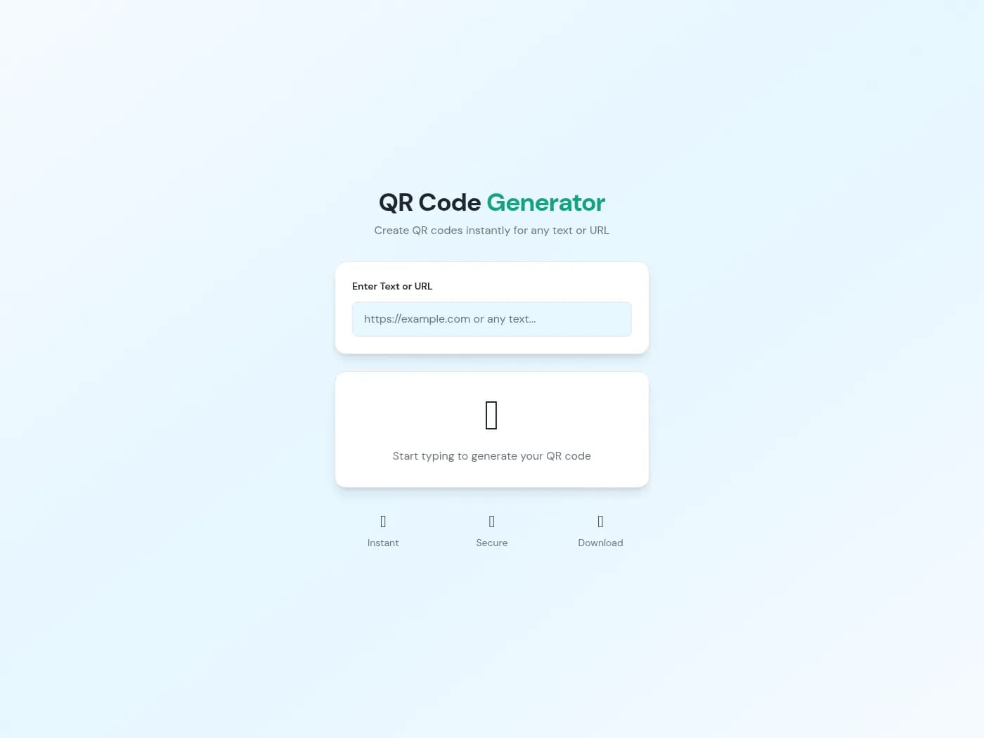 Simple QR Code Generator