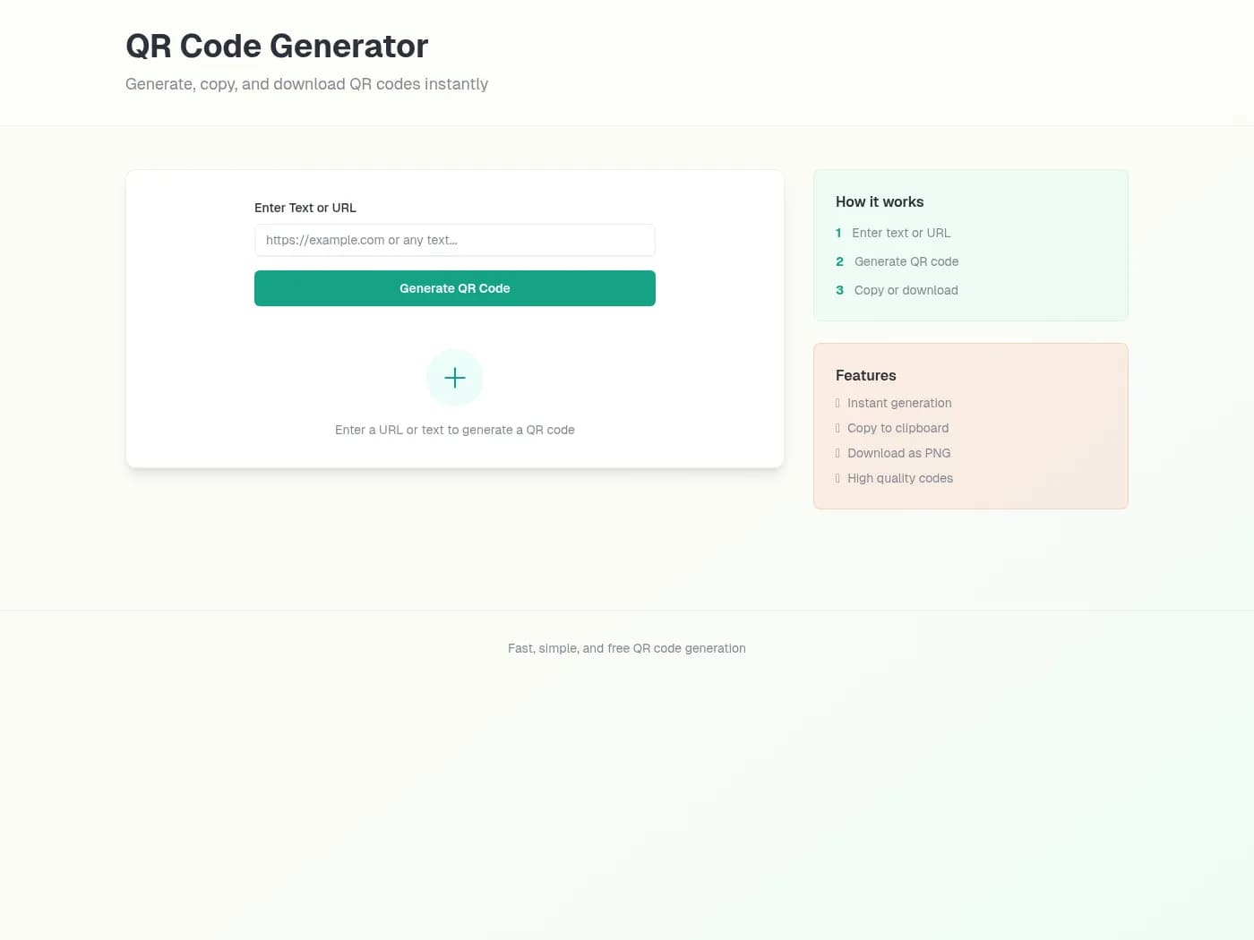 Simple QR Code Generator