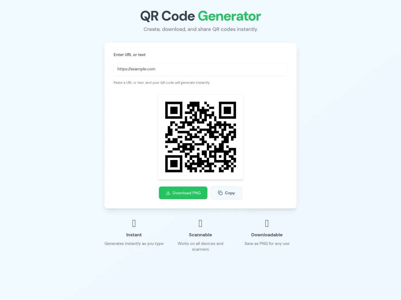 Simple QR Code Generator
