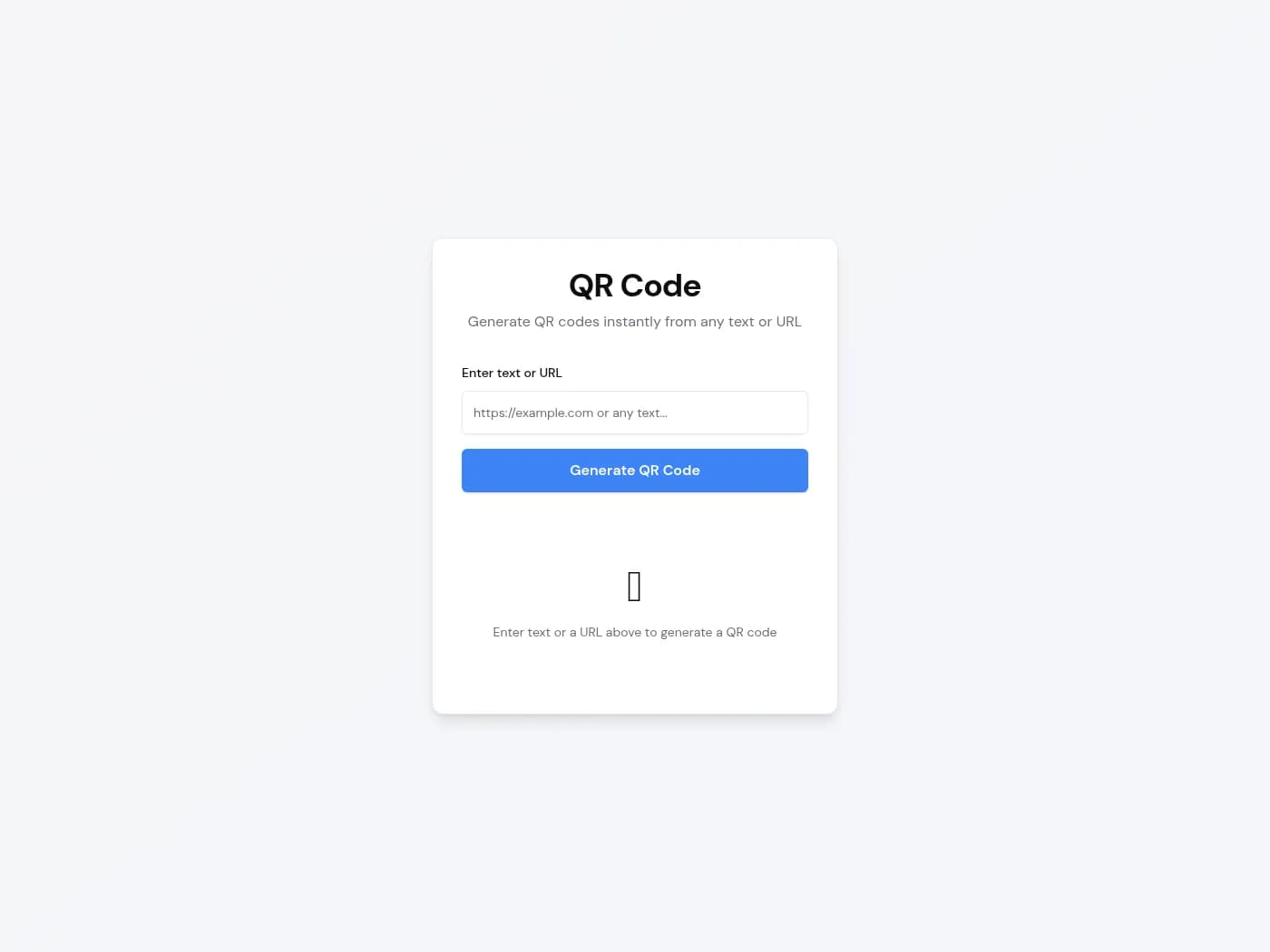 Simple QR Code Generator