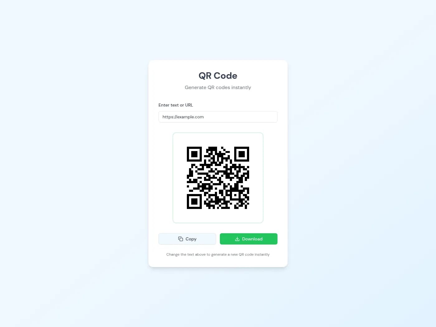 Simple QR Code Generator