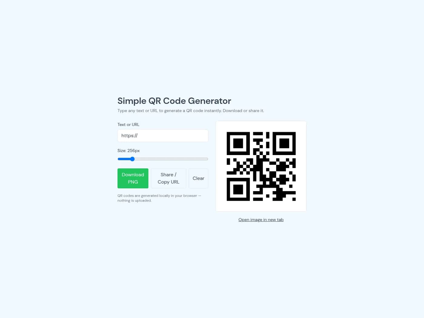 Simple QR Code Generator